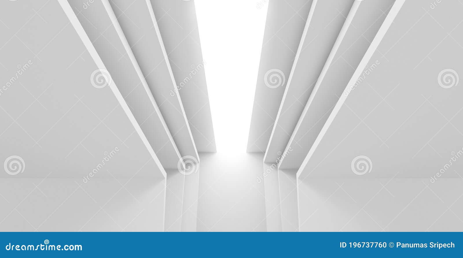 3d Render of White Abstract Concrete Room with Shadow on the Wall Stock ...