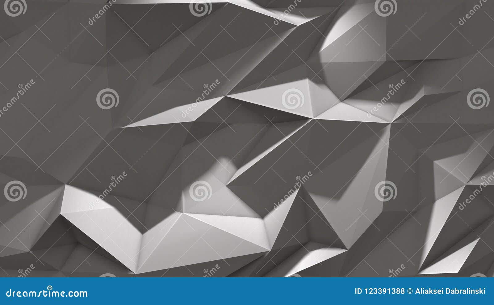 3d Render White Abstract Low Poly Triangle Background with Shadow Stock ...