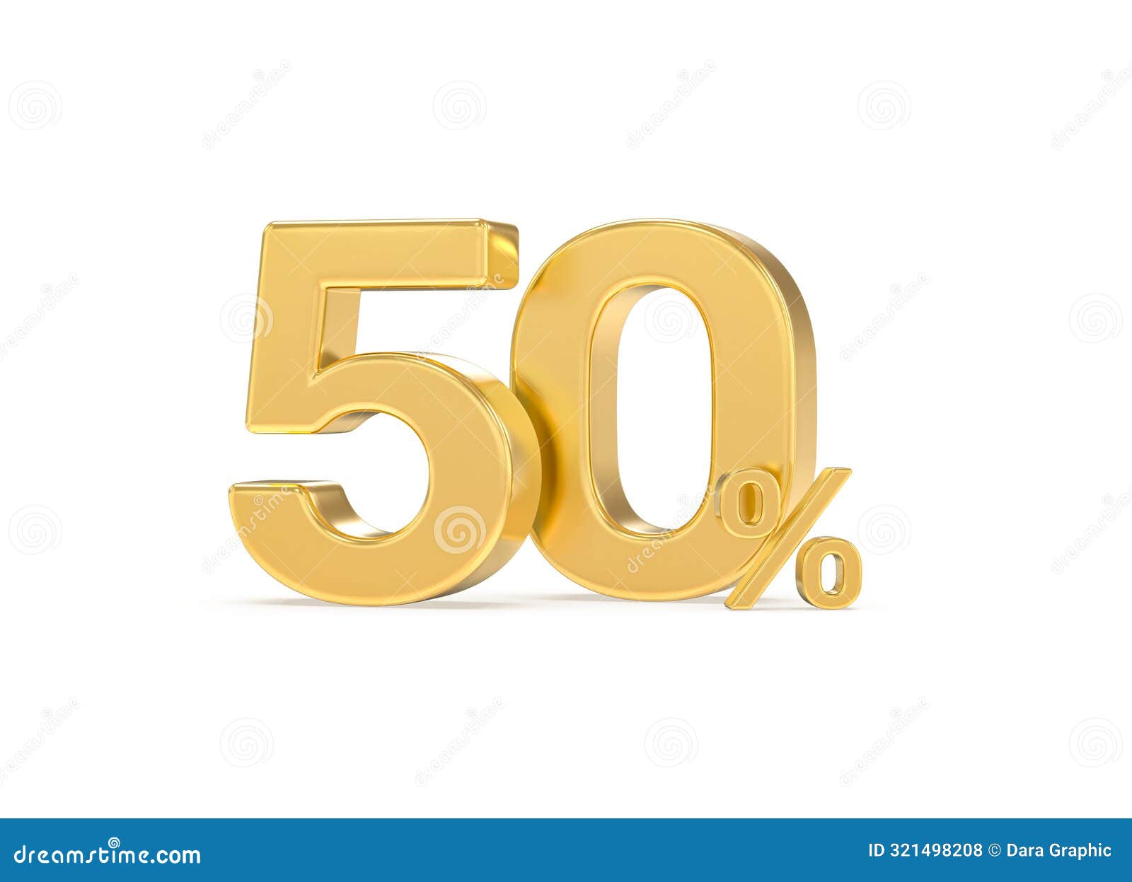 3D Render with White Background Gold Number 50 3D Stock Photo ...
