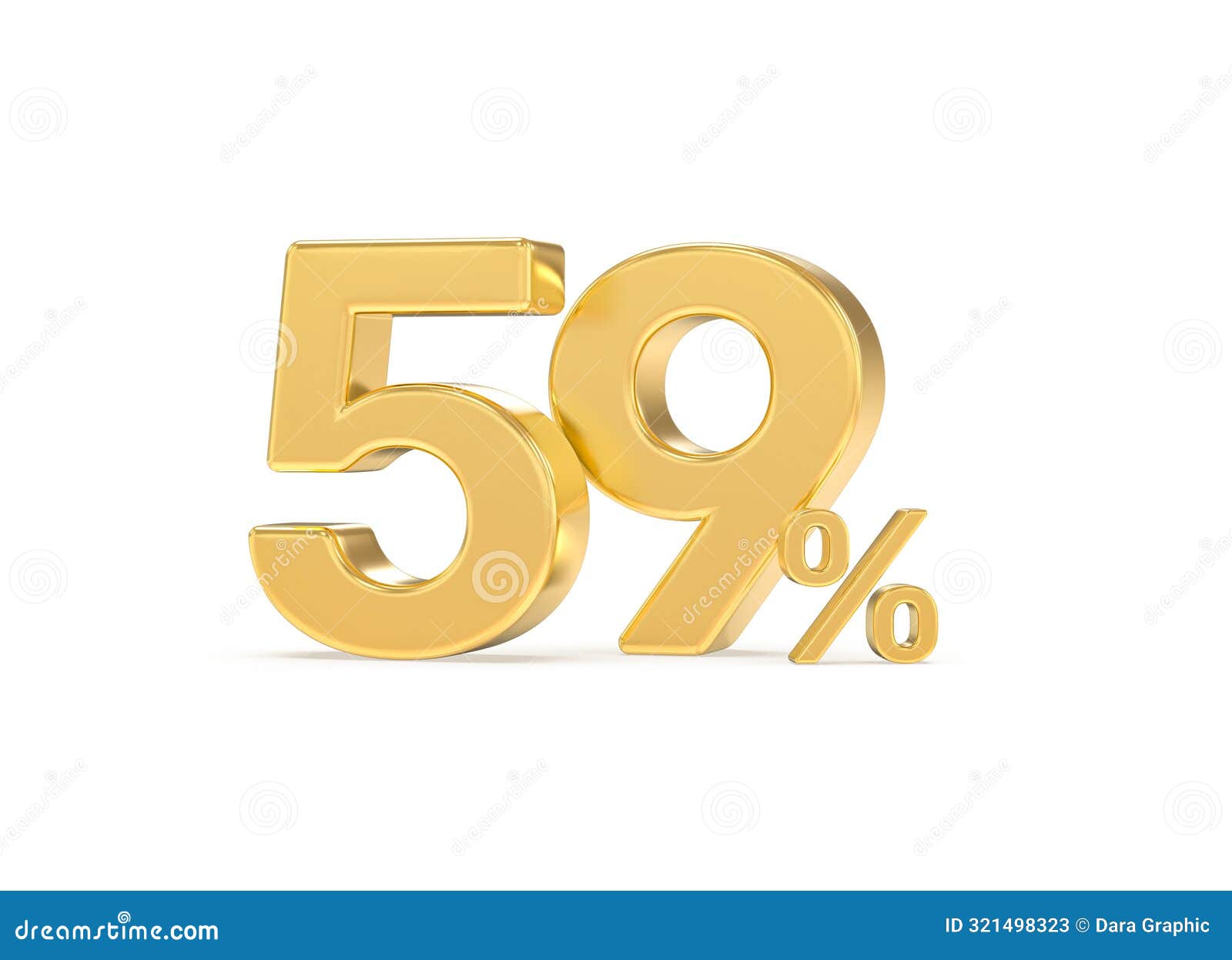 3D Render with White Background Gold Number 59 3D Stock Image ...
