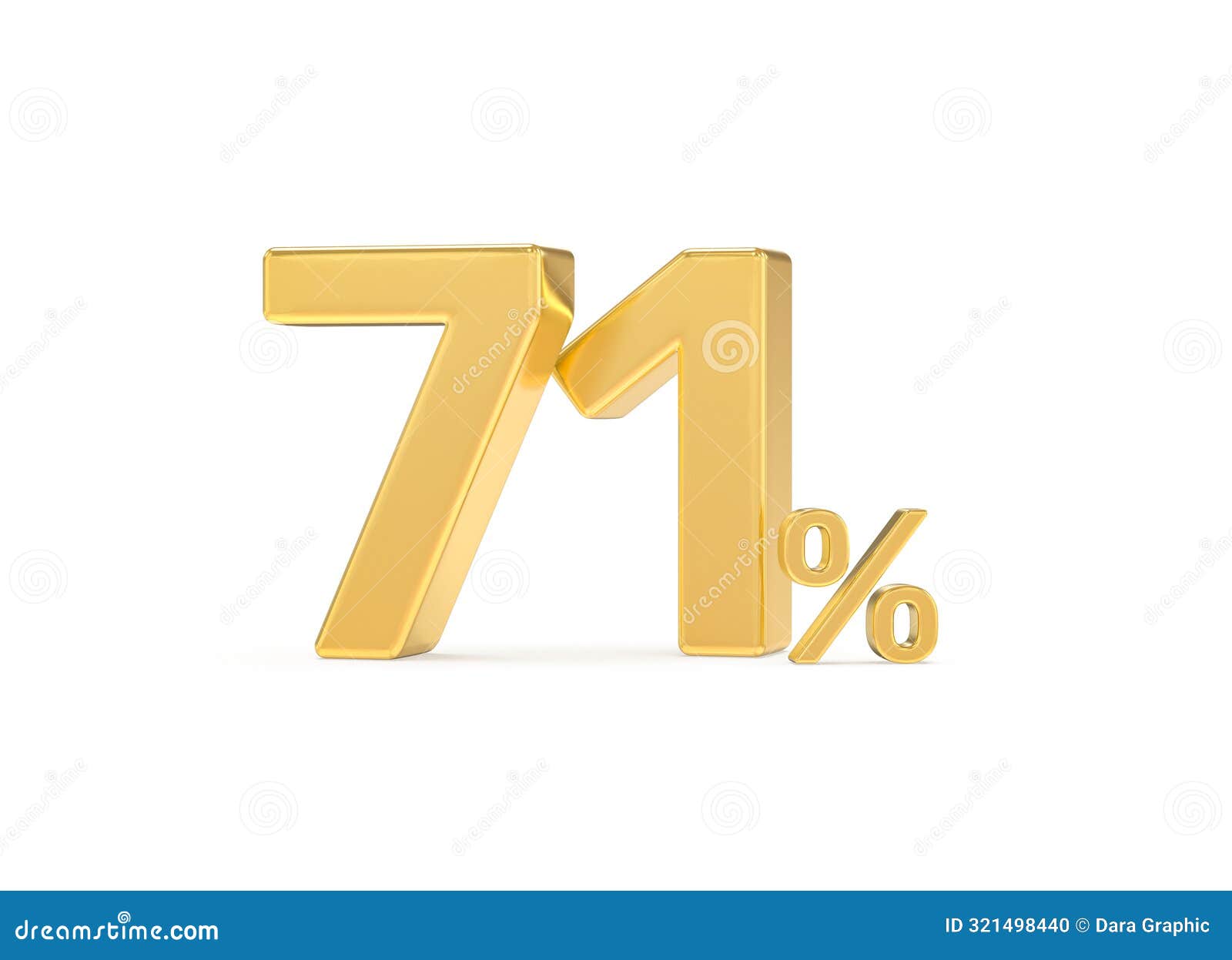 3D Render with White Background Gold Number 71 3D Stock Photo ...