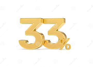 3D Render with White Background Gold Number 33 Stock Image ...