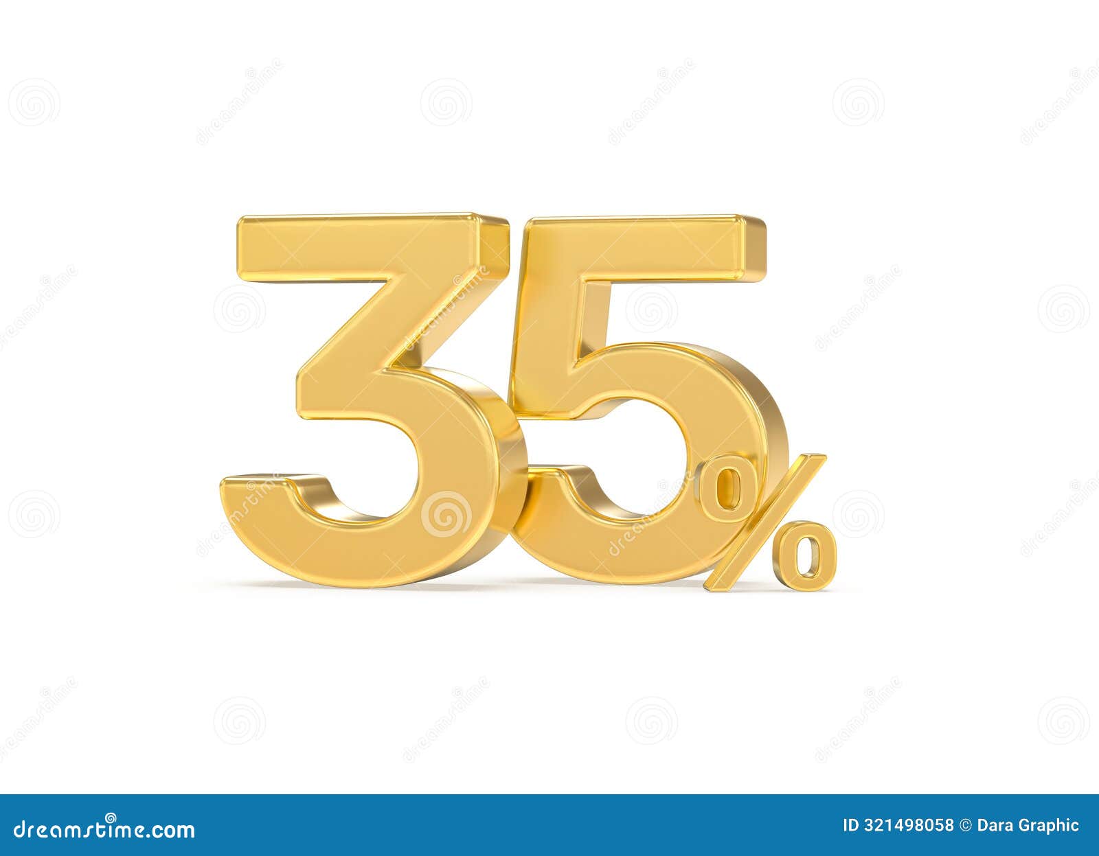 3D Render with White Background Gold Number 35 Stock Photo ...