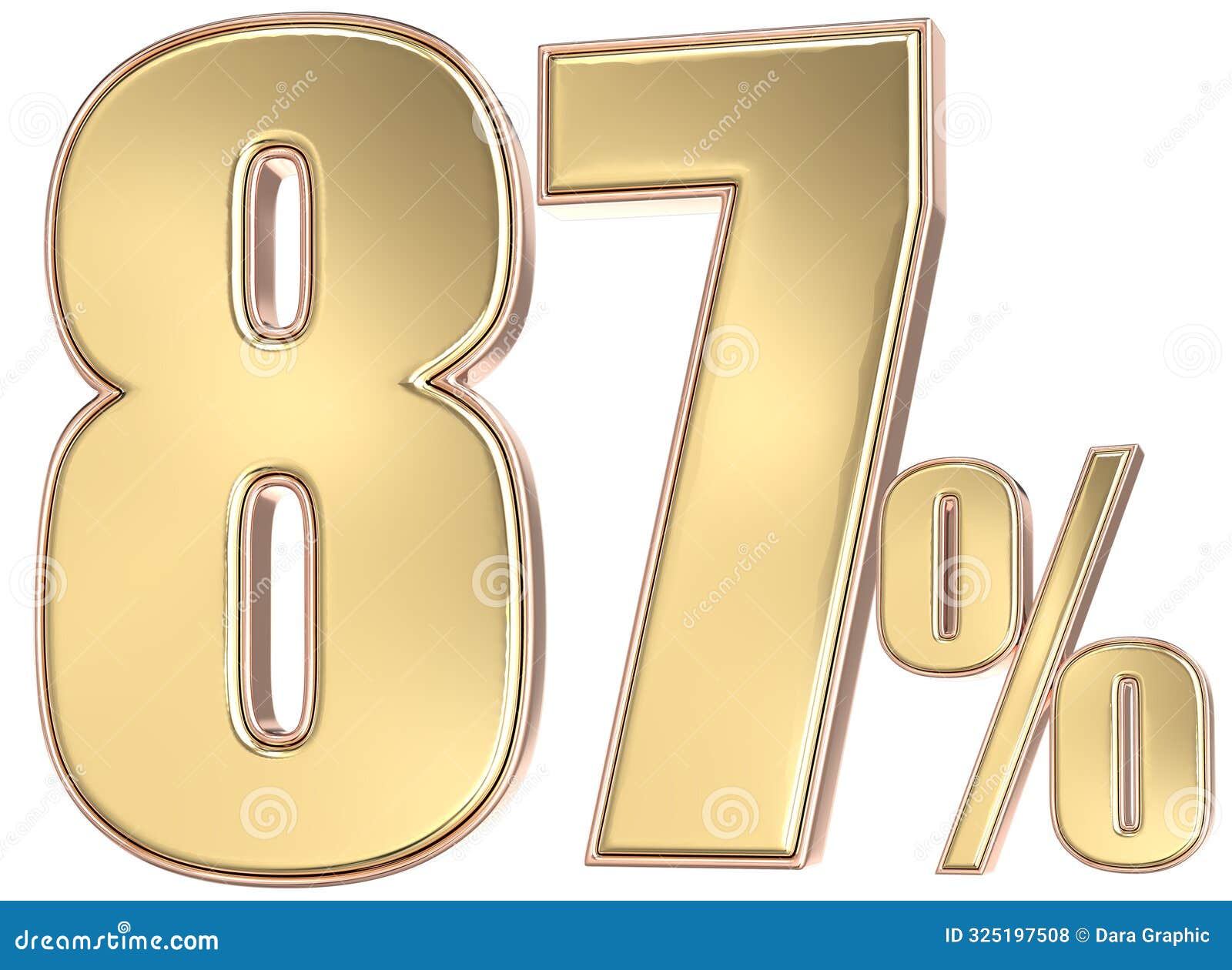 3D Render with White Background 87 Percent Stock Illustration ...