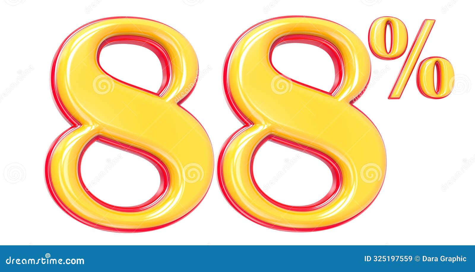 3D Render with White Background 88 Percent Stock Illustration ...