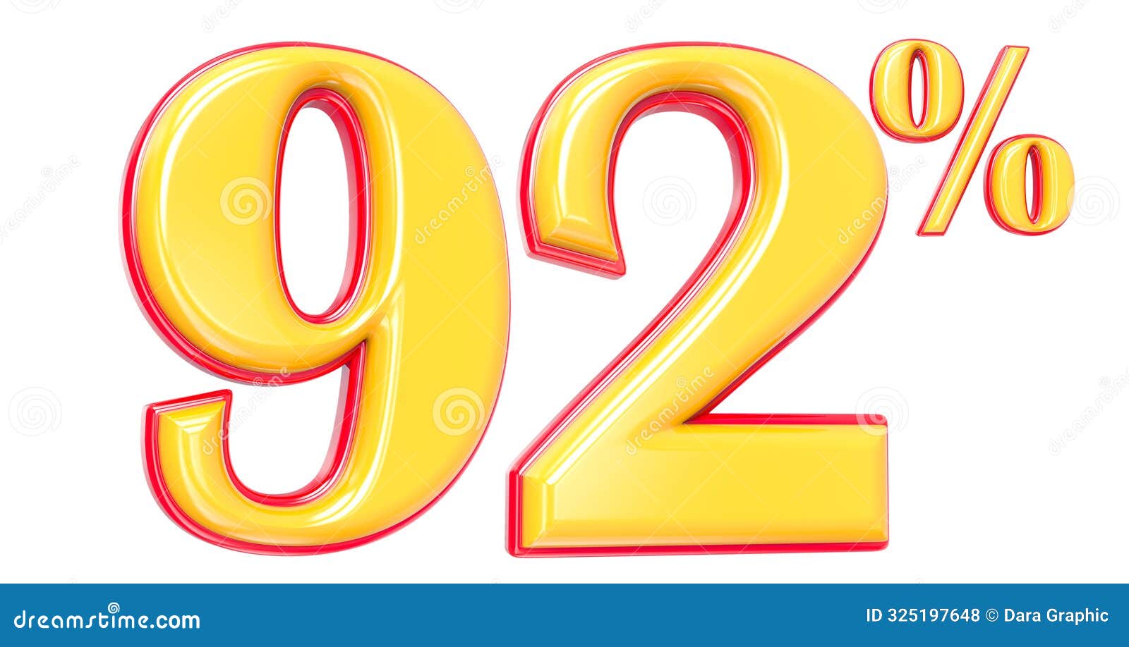 3D Render with White Background 92 Percent Stock Illustration ...
