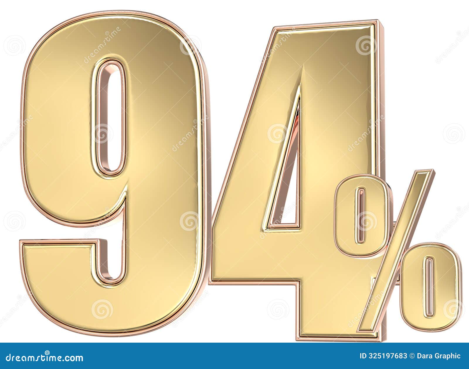 3D Render with White Background 94 Percent Stock Illustration ...
