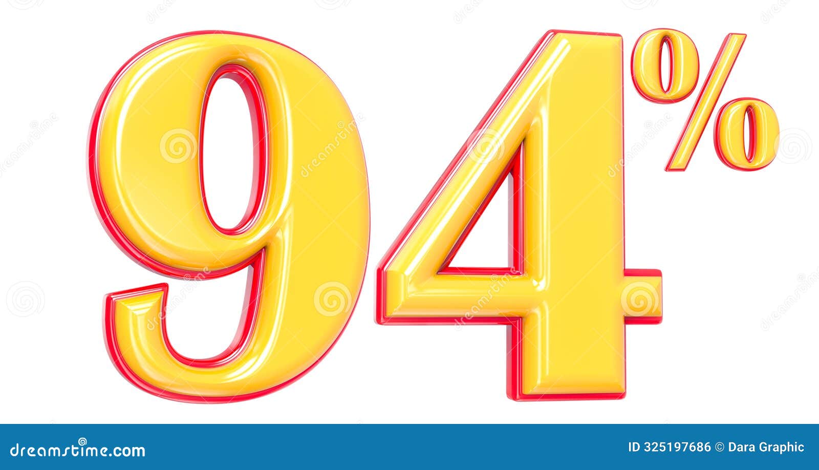 3D Render with White Background 94 Percent Stock Illustration ...