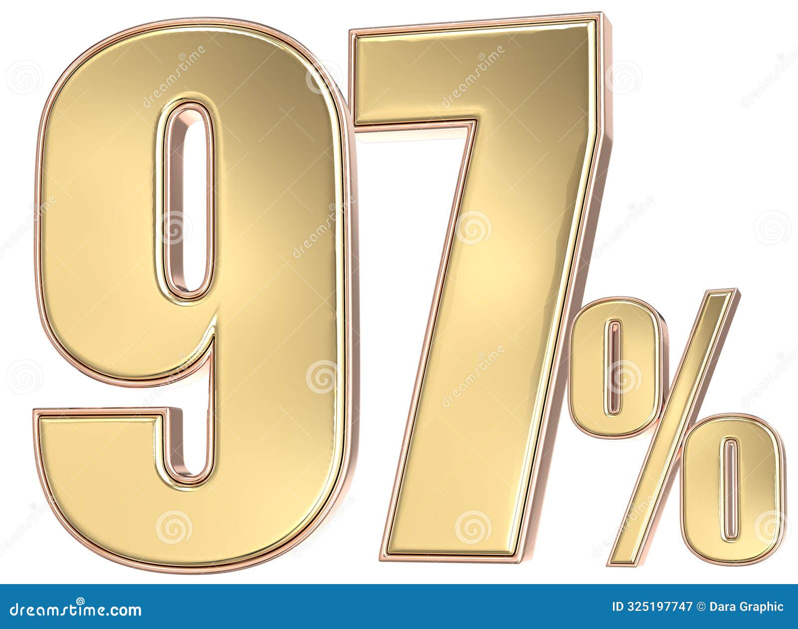3D Render with White Background 97 Percent Stock Illustration ...