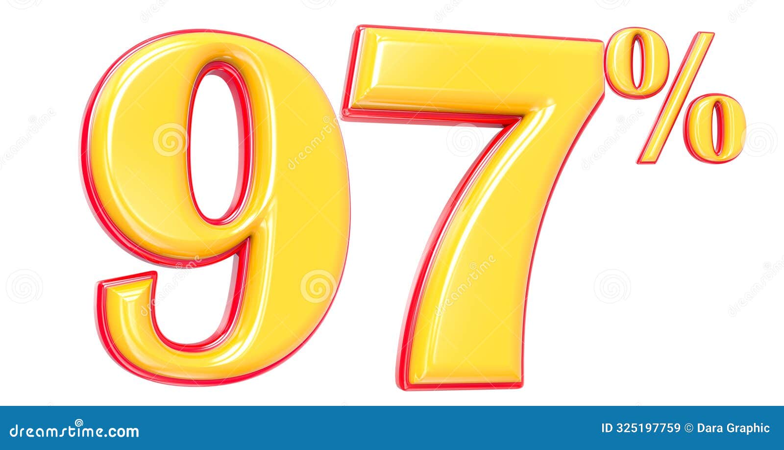 3D Render with White Background 97 Percent Stock Illustration ...