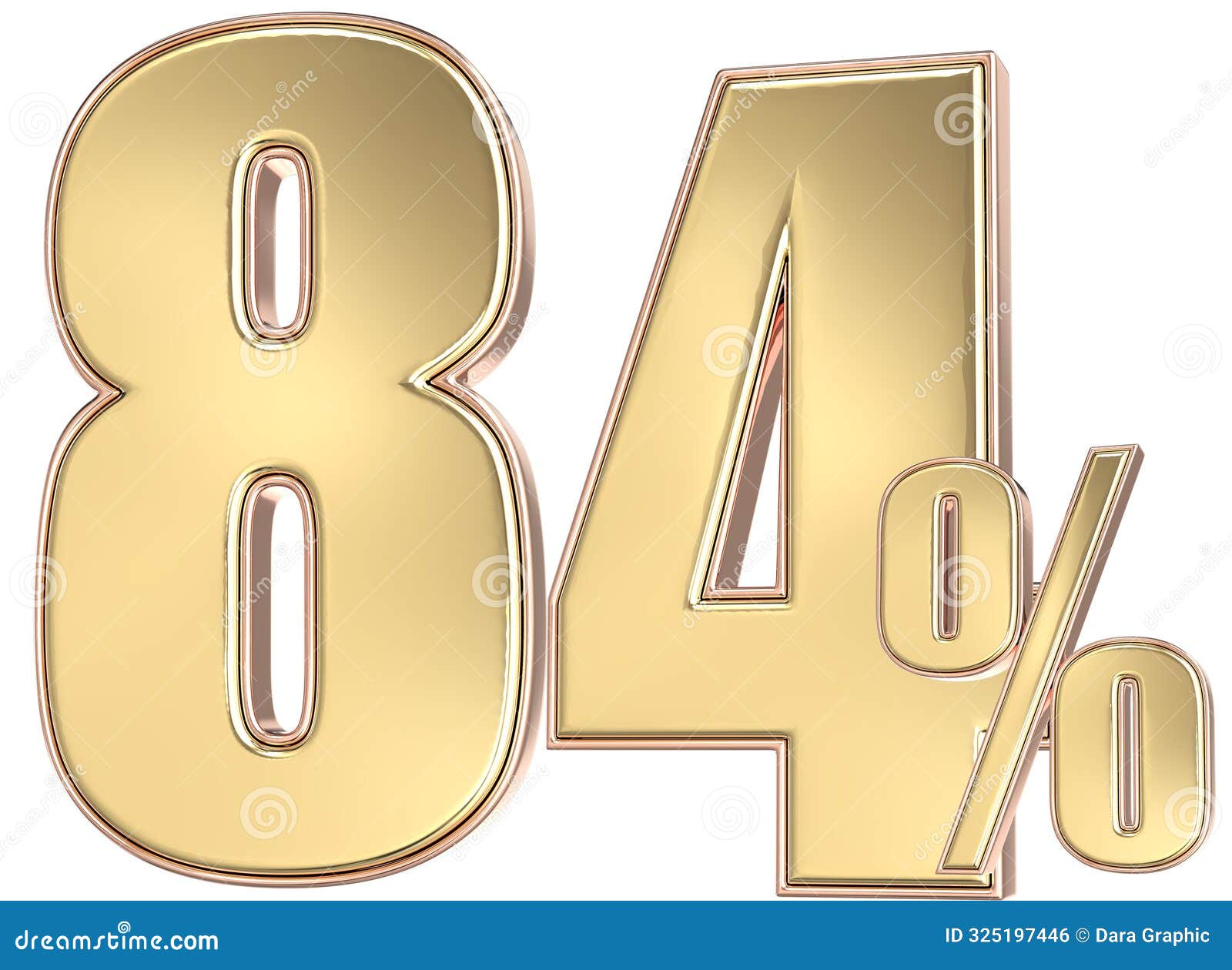 3D Render with White Background 84 Percent Stock Illustration ...
