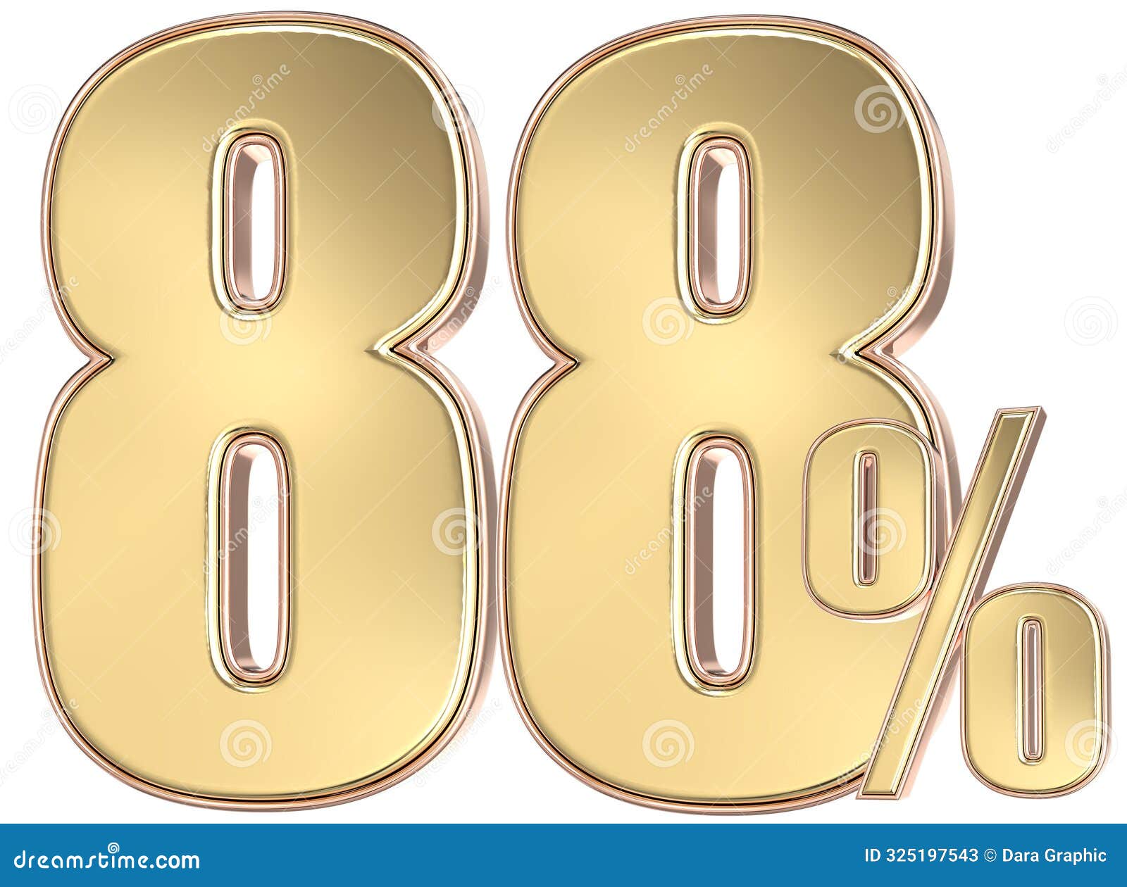 3D Render with White Background 88 Percent Stock Illustration ...