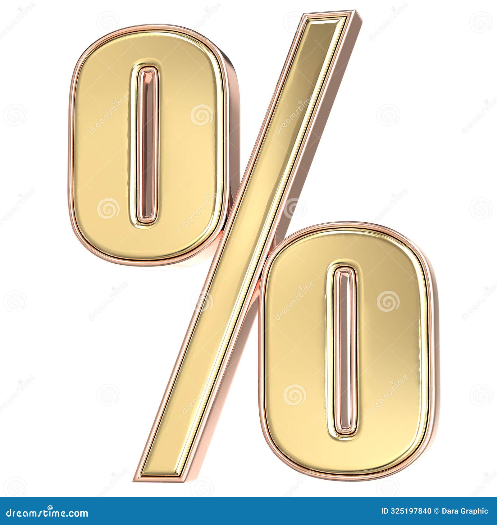 3D Render with White Background Percent Stock Illustration ...