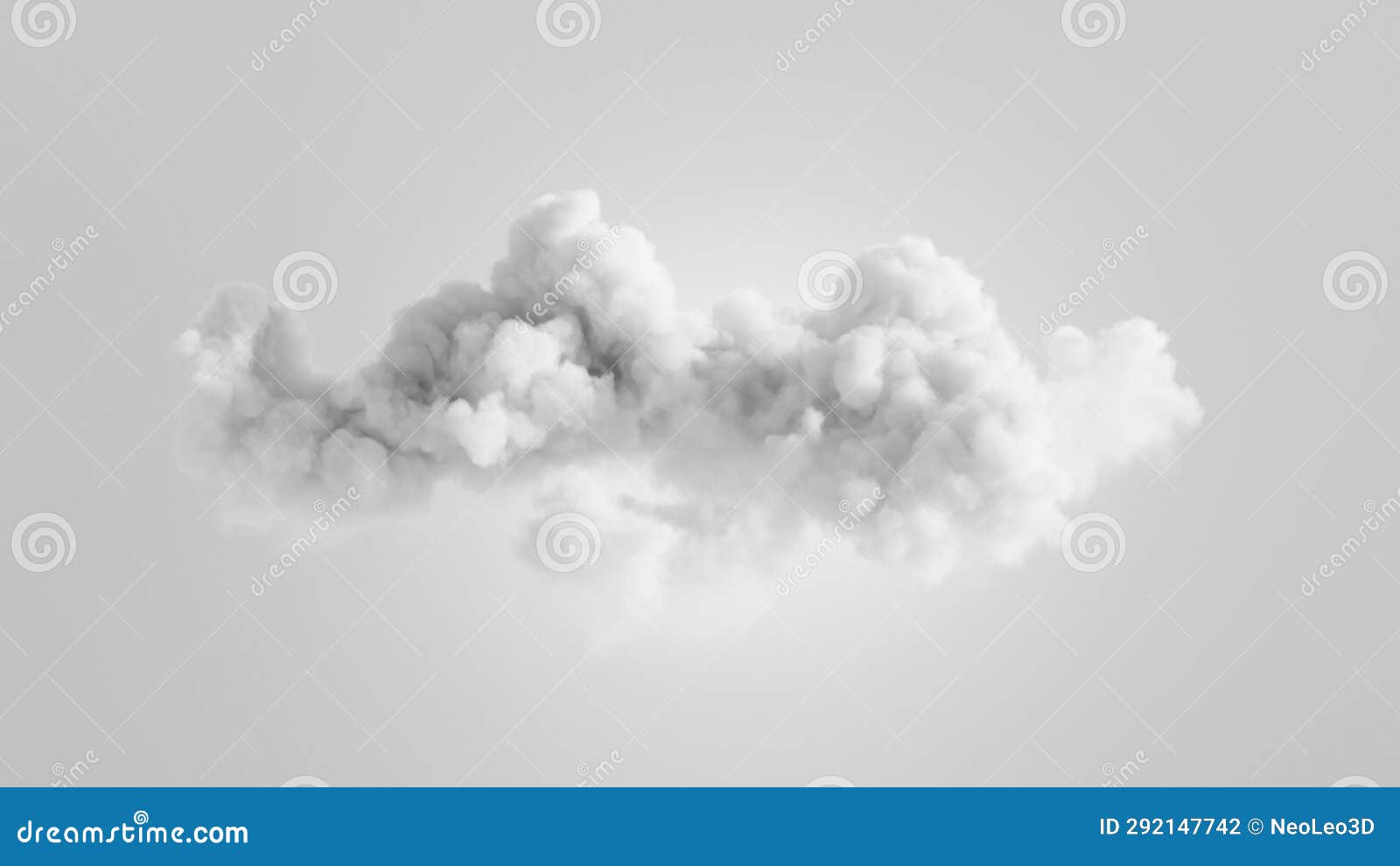 3d Render. White Cloud. Minimalist Wallpaper Stock Illustration - Illustration of futuristic ...