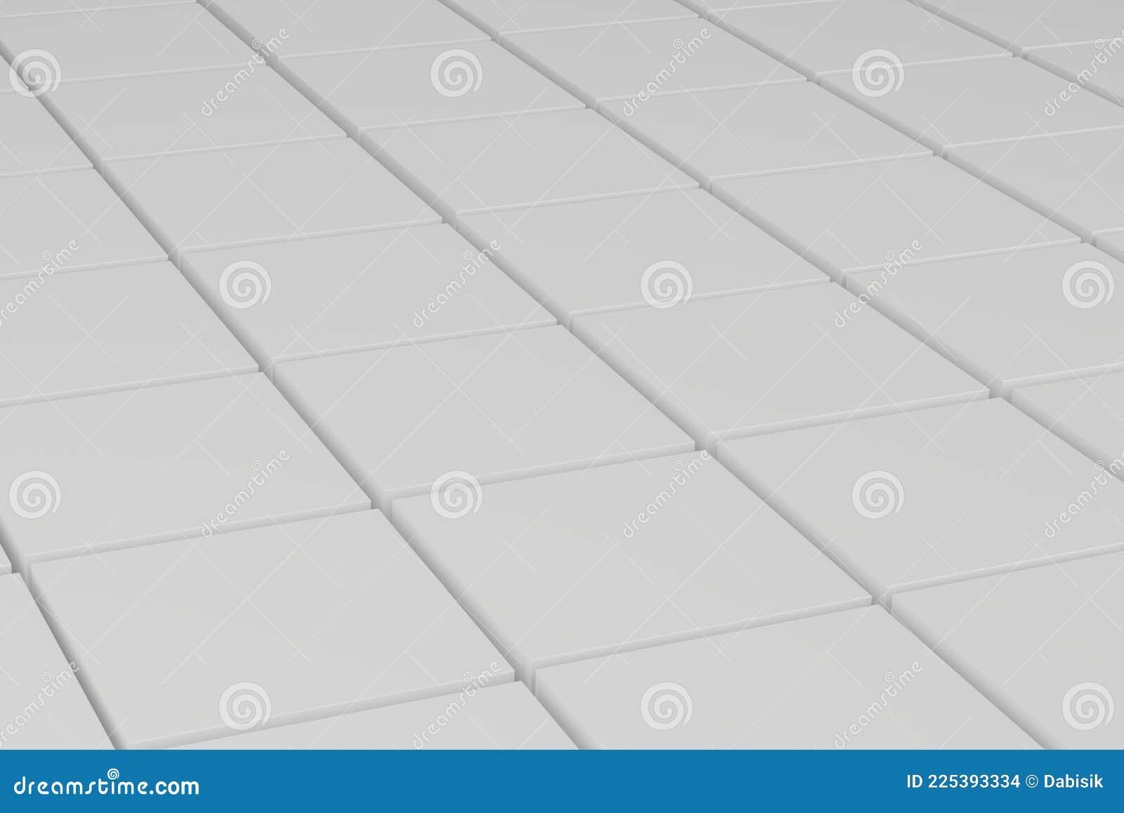 3d Render. White Empty Geometric Blocks Pattern Stock Photo - Image of ...