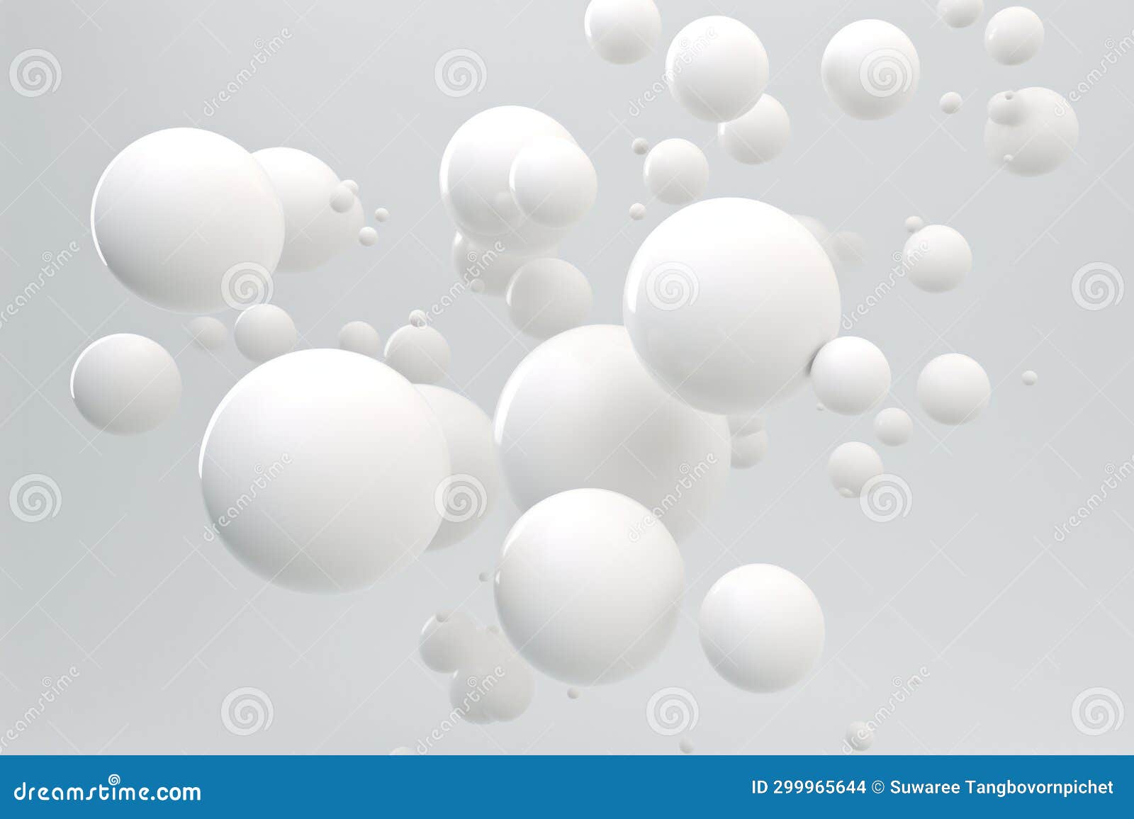 3d Render of White Particle on White Backgrond Stock Illustration ...