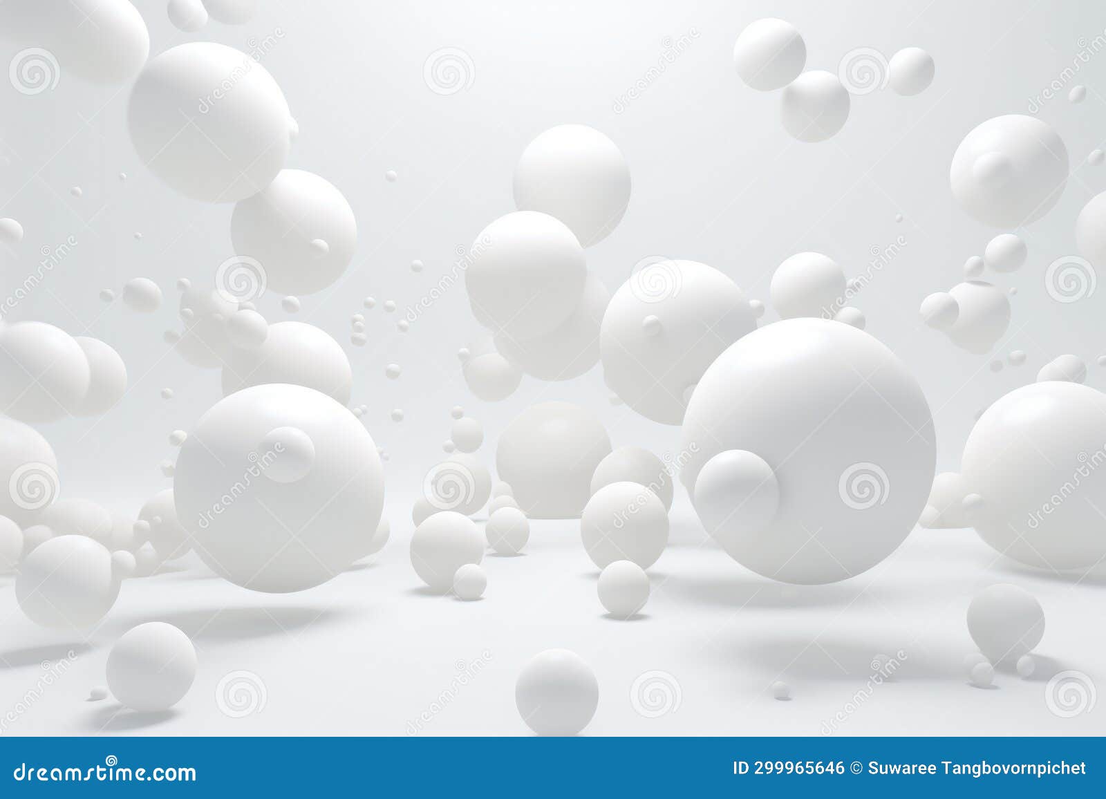 3d Render of White Particle on White Backgrond Stock Illustration ...