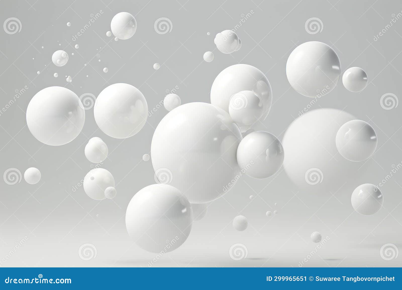 3d Render of White Particle on White Backgrond Stock Illustration ...