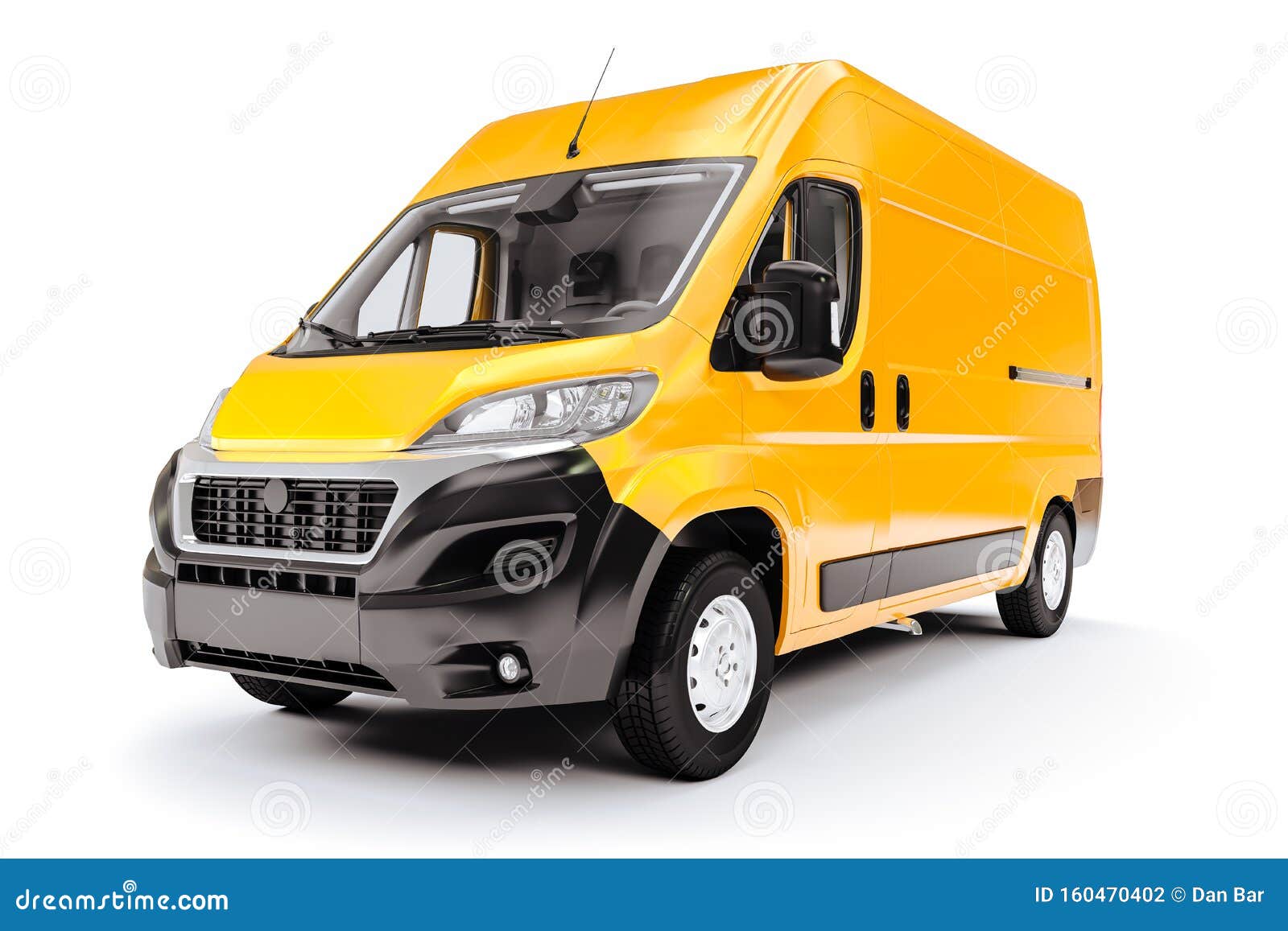 3d Render of White Van Vehicle Stock Illustration - Illustration of ...