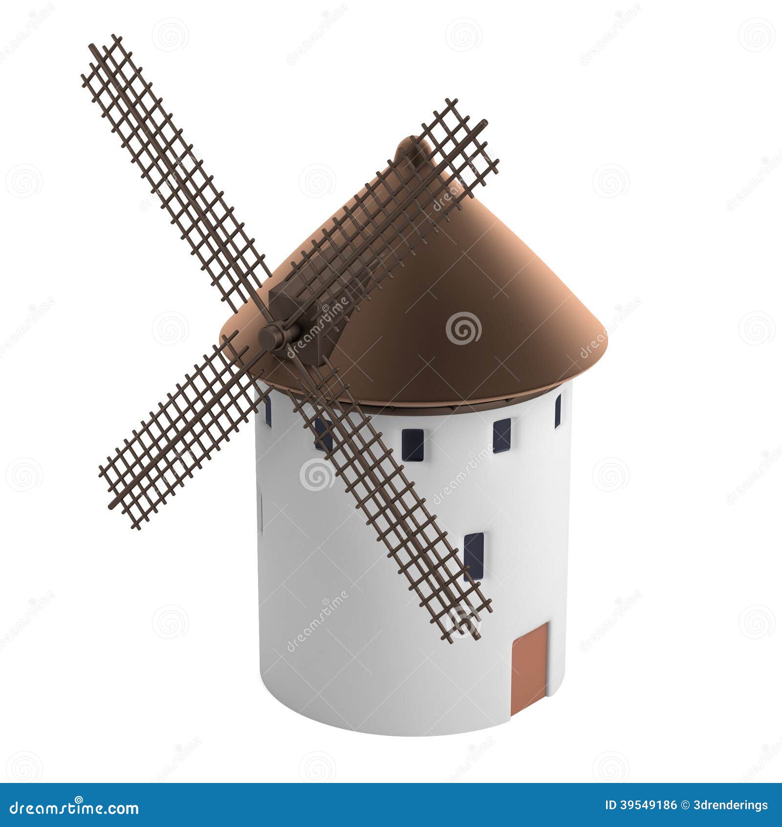 Render Of Windmill Royalty-Free Stock Photography | CartoonDealer.com ...