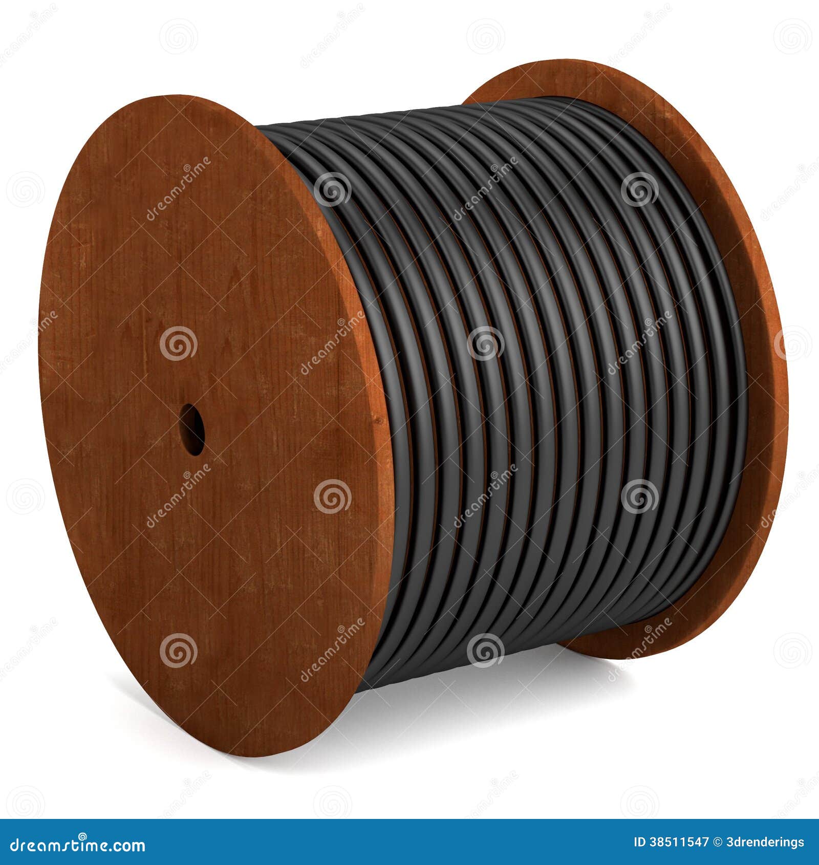 3d render of wire spool stock illustration. Illustration of site - 38511547