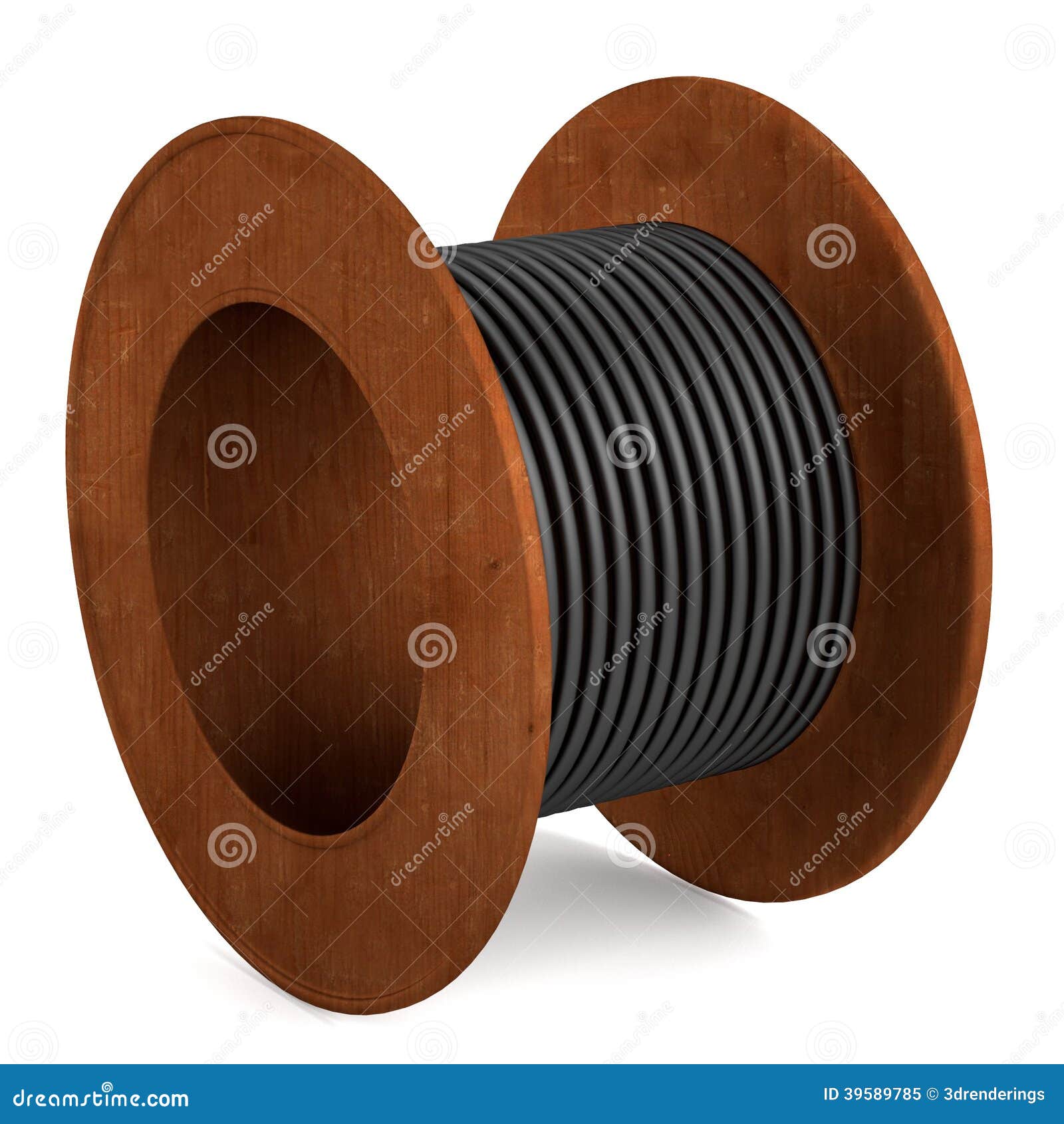 3d render of wire spool stock illustration. Illustration of spool ...
