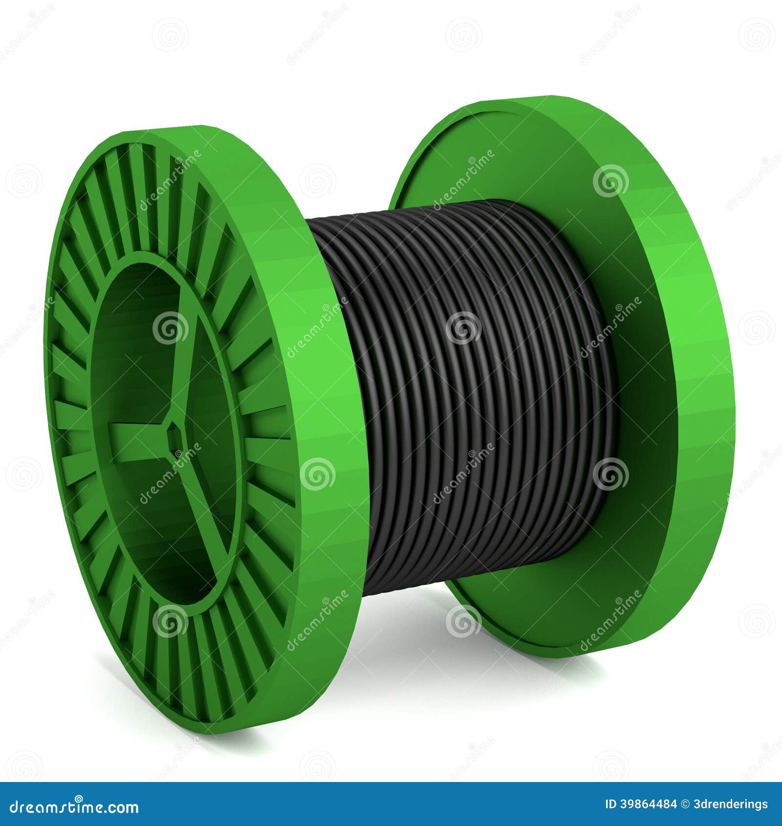 3d render of wire spool stock illustration. Illustration of site - 39864484