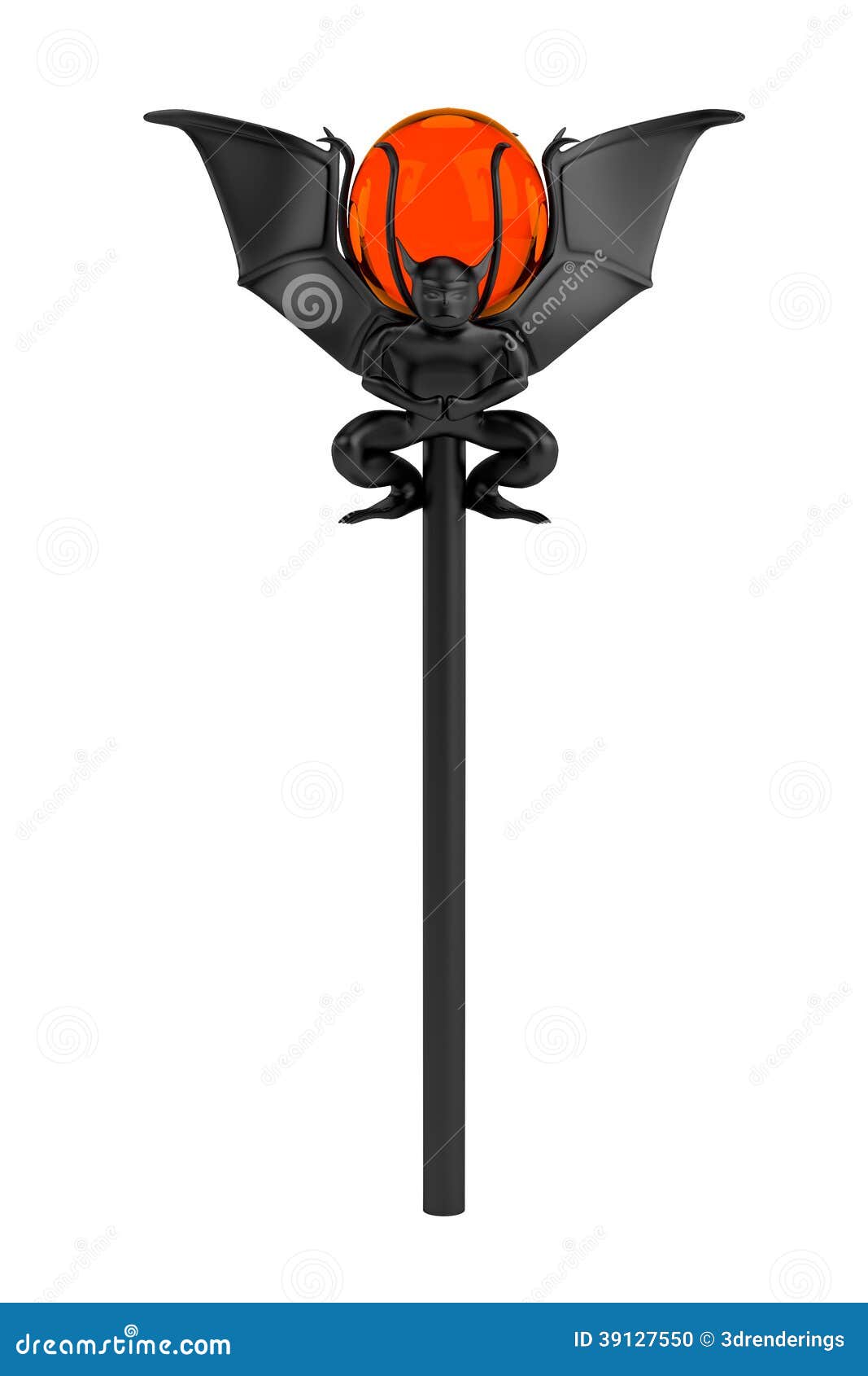 3d render of wizards staff stock illustration. Illustration of cane ...