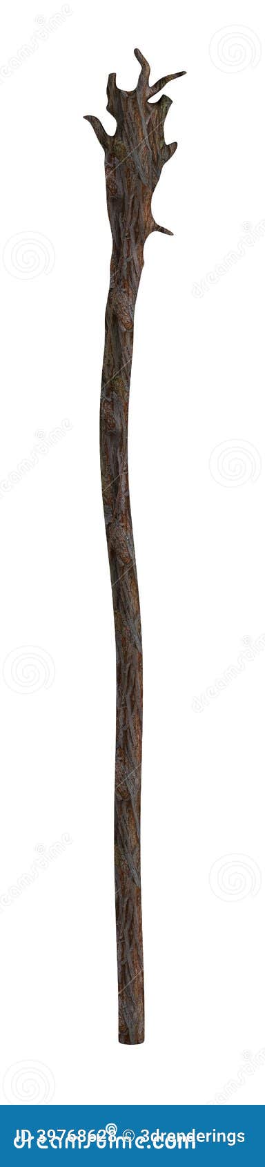 3d render of wizards staff stock illustration. Illustration of model ...