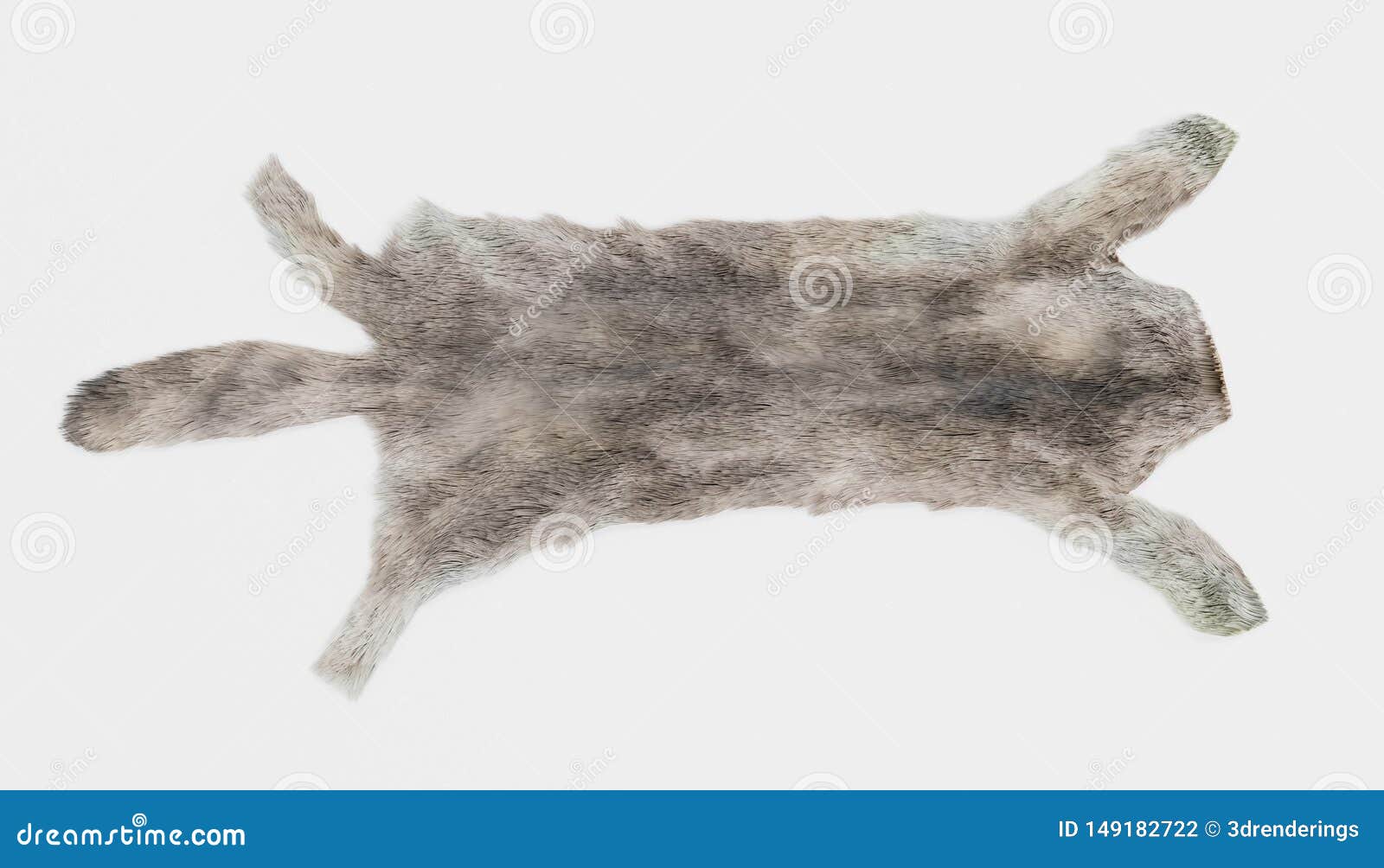 3D Render of Wolf Skin stock illustration. Illustration of render ...
