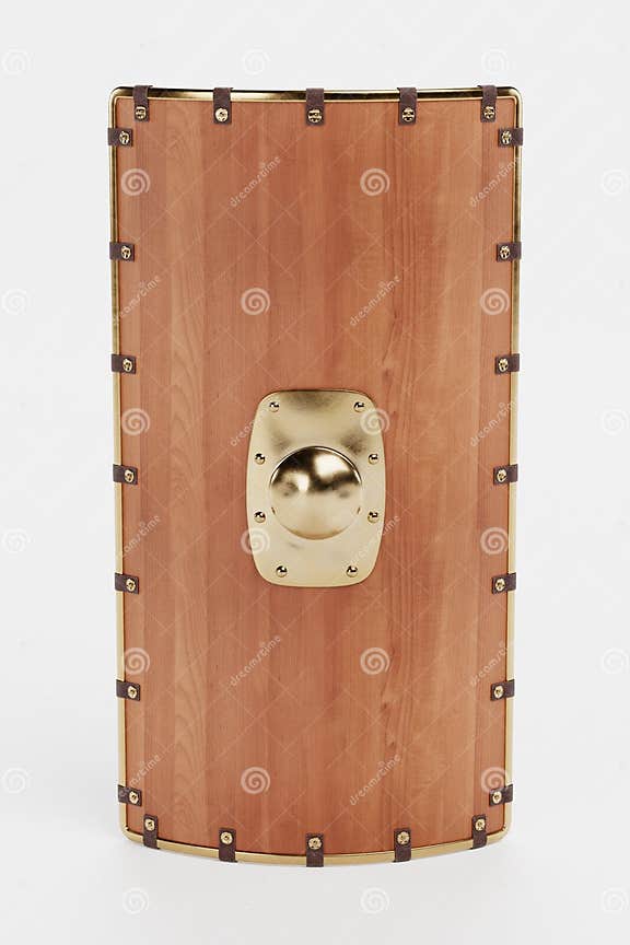 3D Render of Wooden Shield stock illustration. Illustration of armor ...