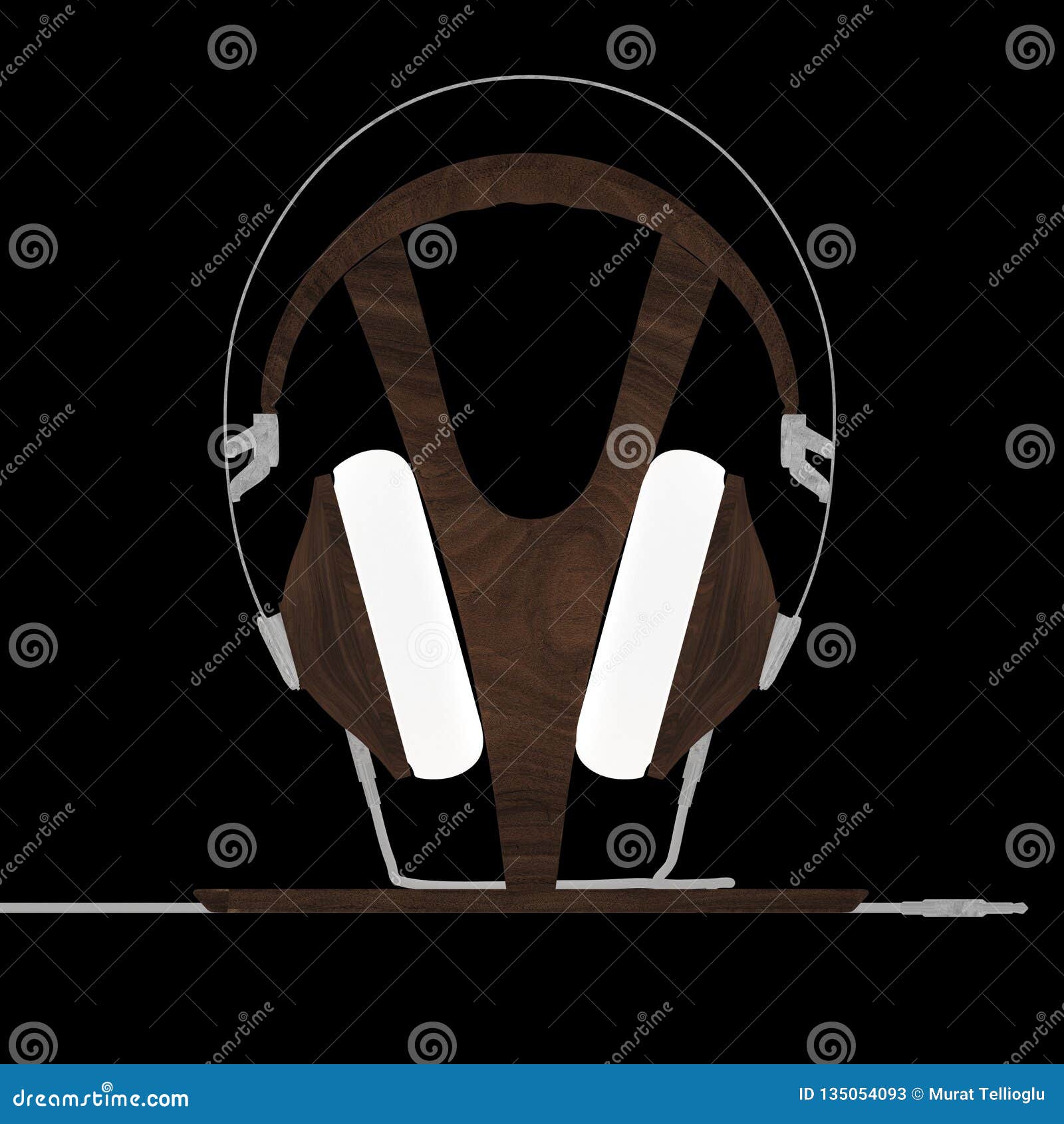 3d render of headset stock illustration. Illustration of design - 135054093