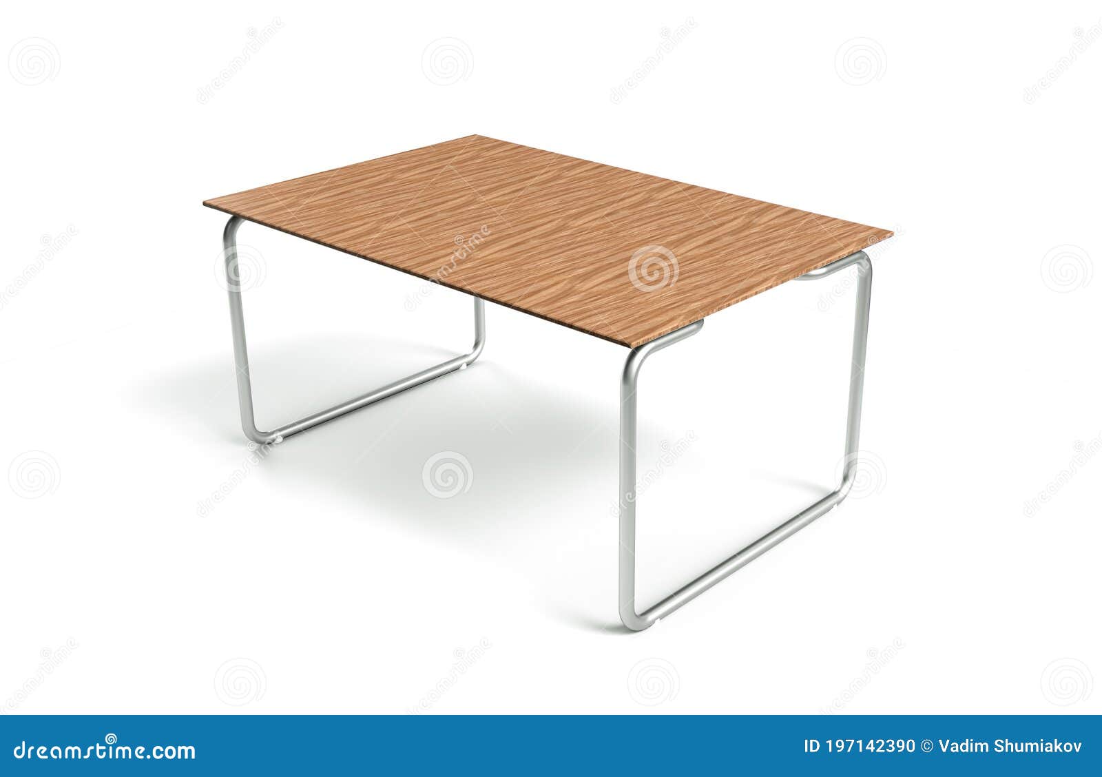 3d render of wooden tables stock illustration. Illustration of color ...