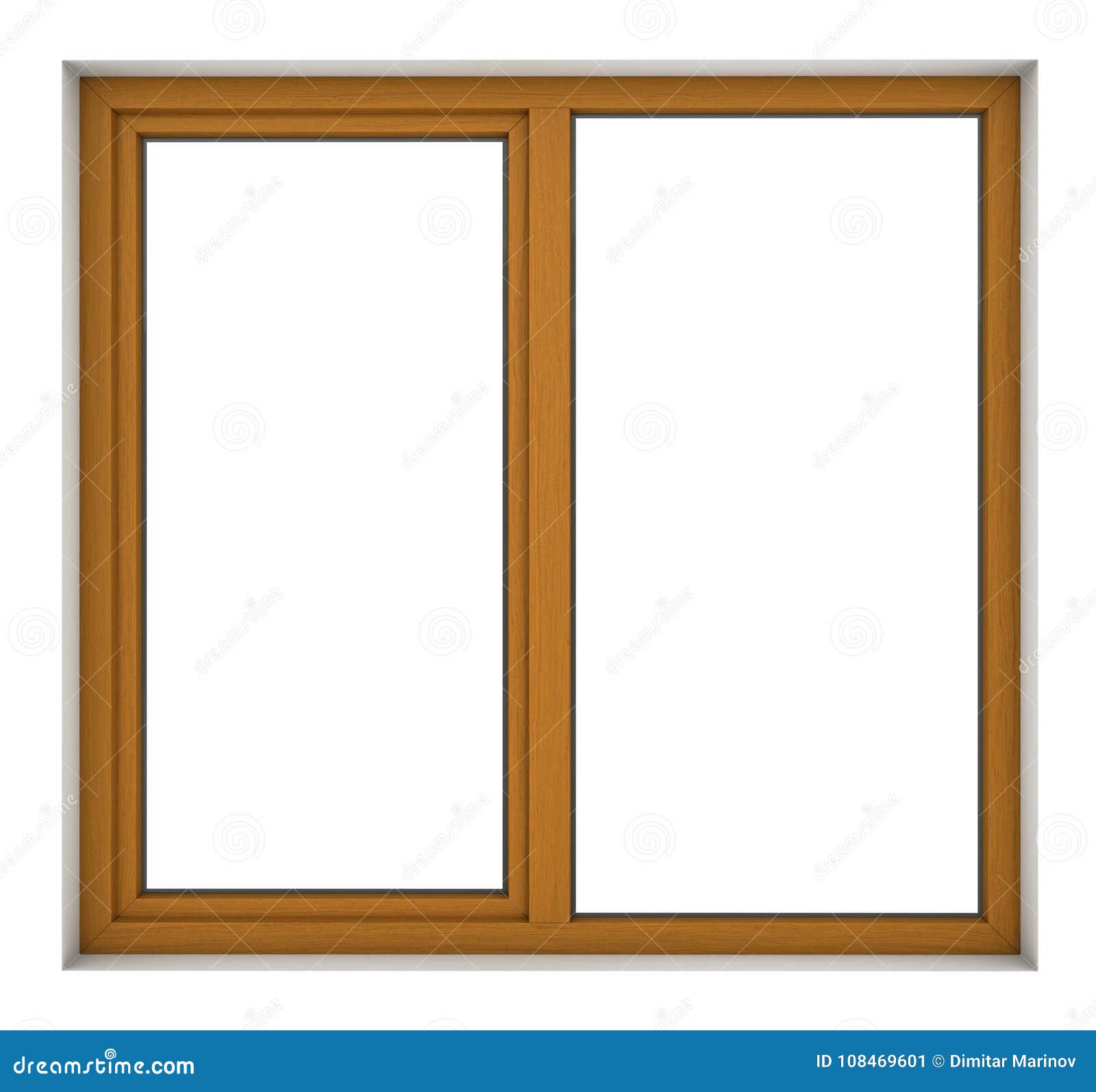 Wooden window frame stock illustration. Illustration of architecture ...