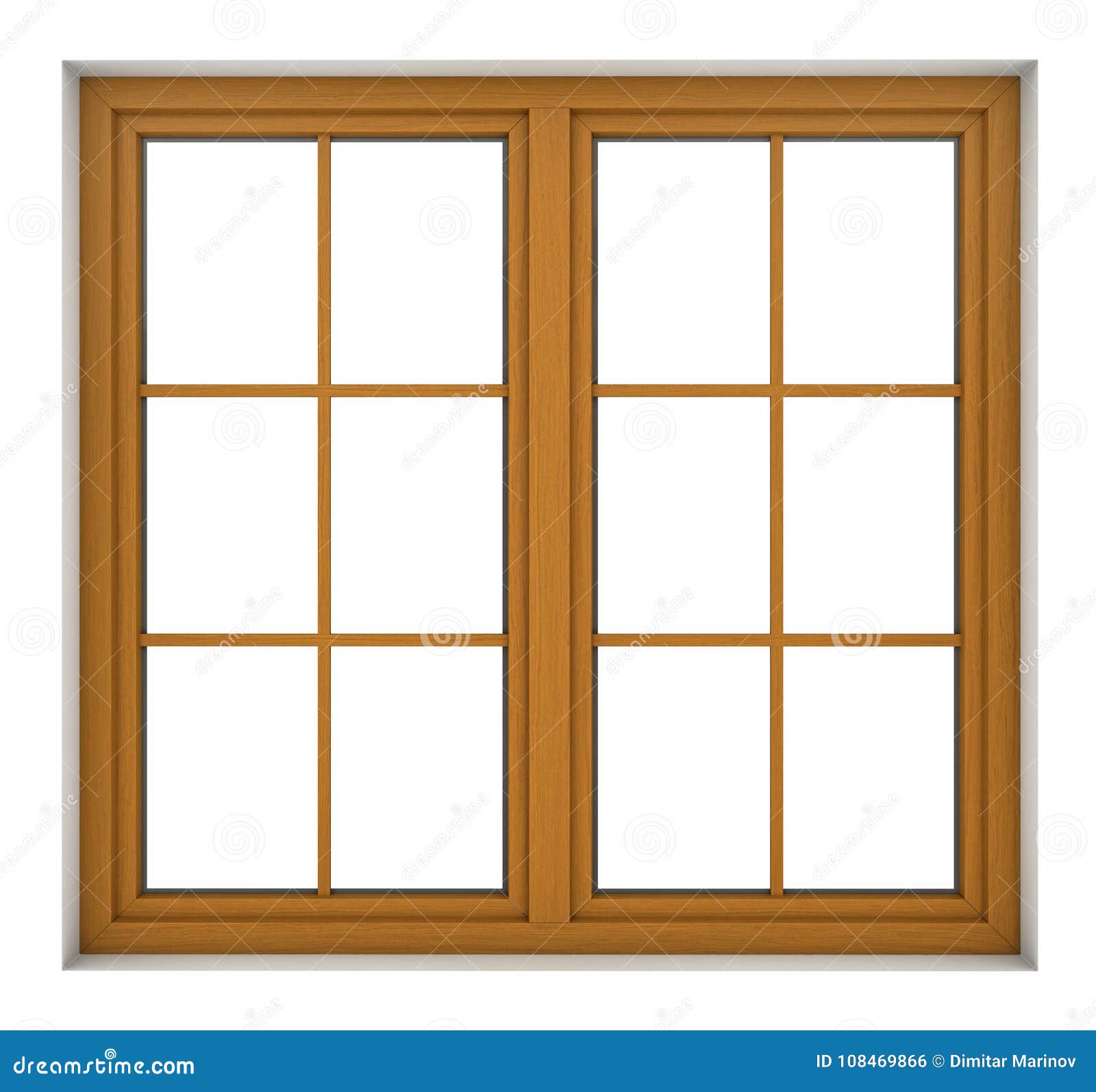 Wooden window frame stock illustration. Illustration of rectangular ...