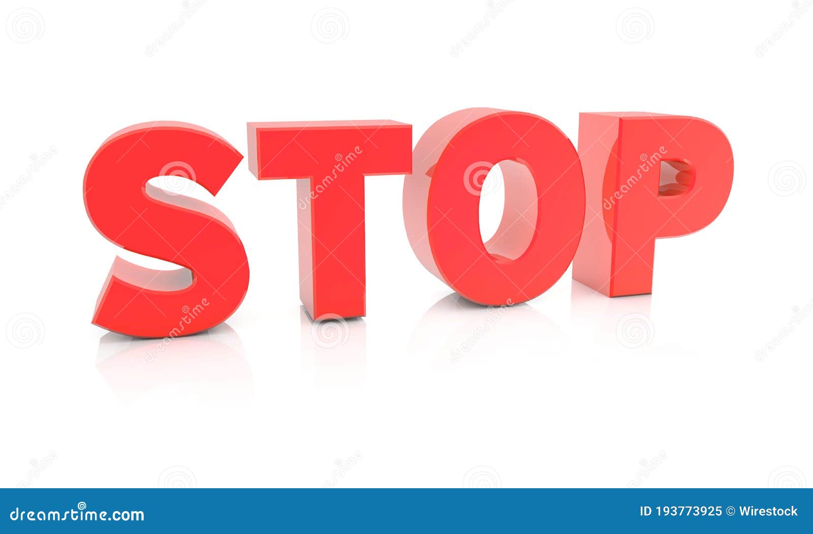 3d Render Of The Word Stop Isolated On A White Background Stock Image ...
