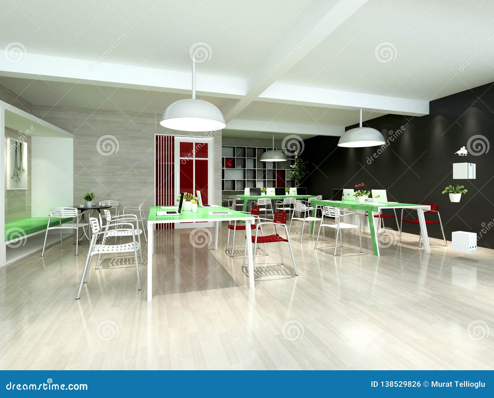 3d render working office stock illustration. Illustration of office ...