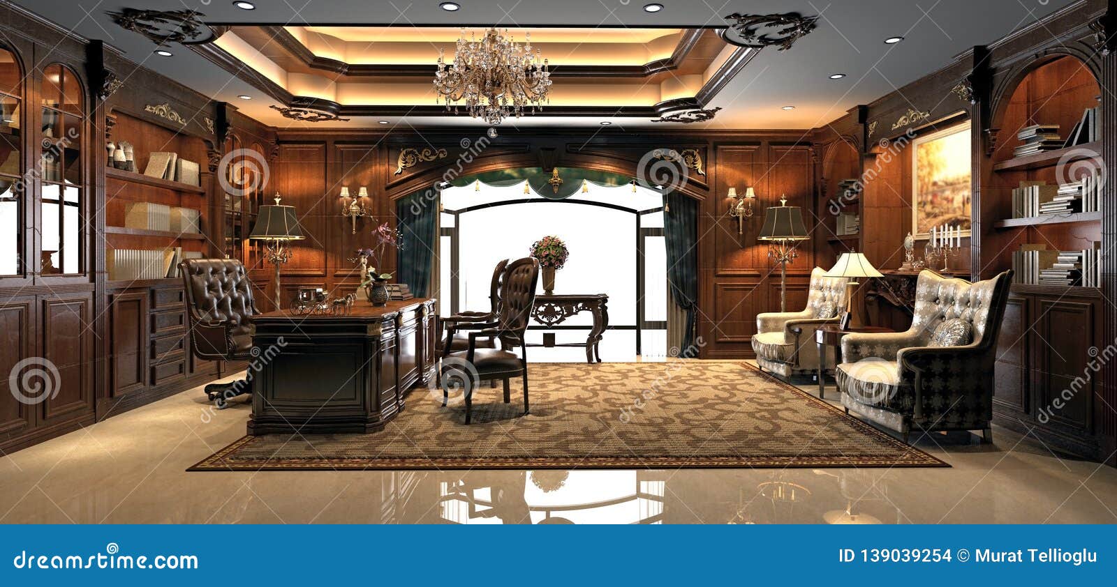 3d render of director room stock illustration. Illustration of creative ...