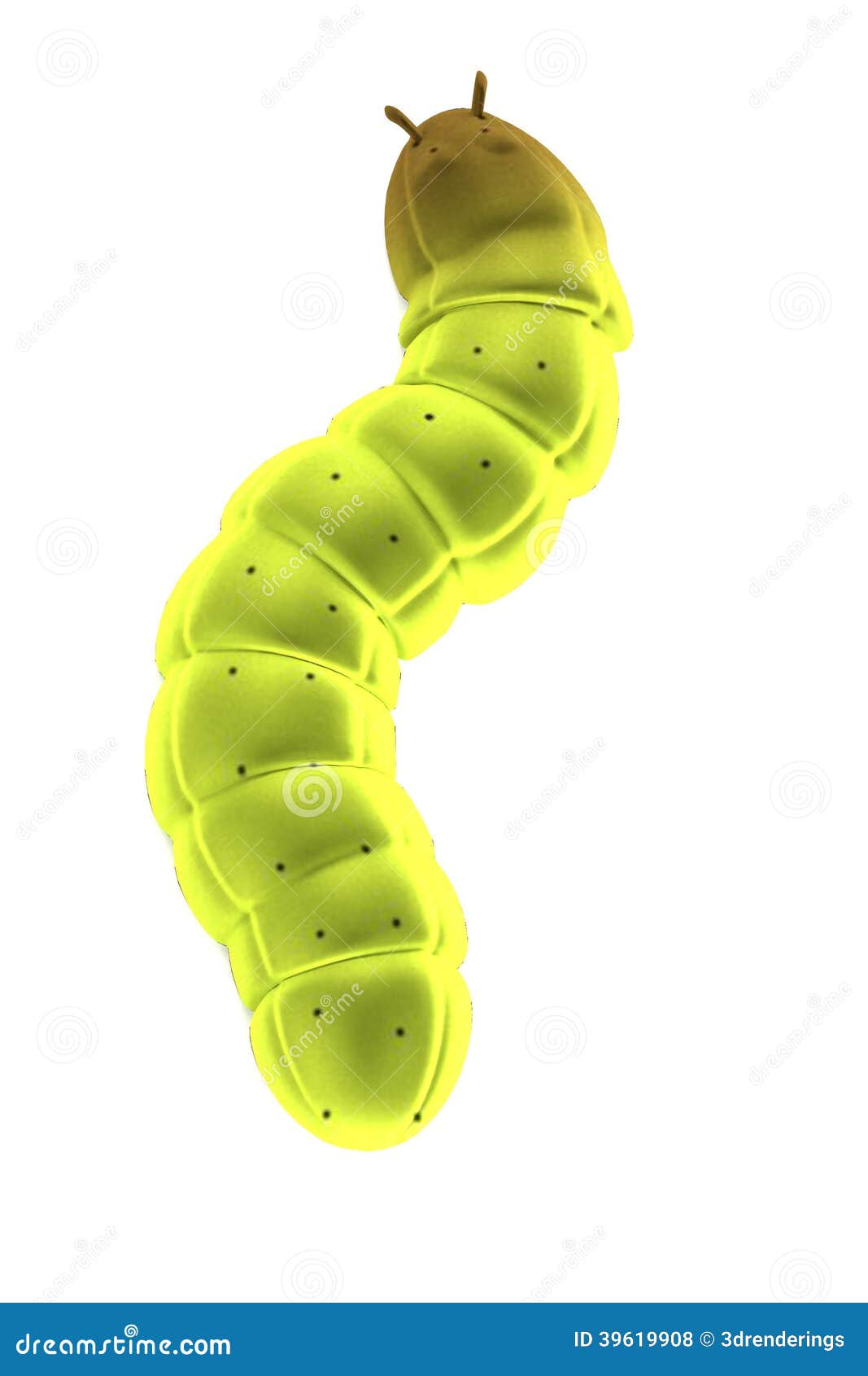 3D Render Of Wax Worm Royalty-Free Stock Photography | CartoonDealer ...