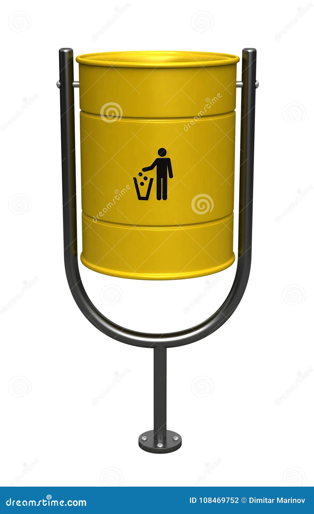 Dustbin stock illustration. Illustration of render, recycle - 108469752