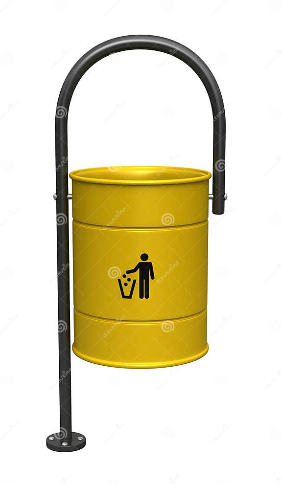 Dustbin stock illustration. Illustration of yellow, garden - 108539773