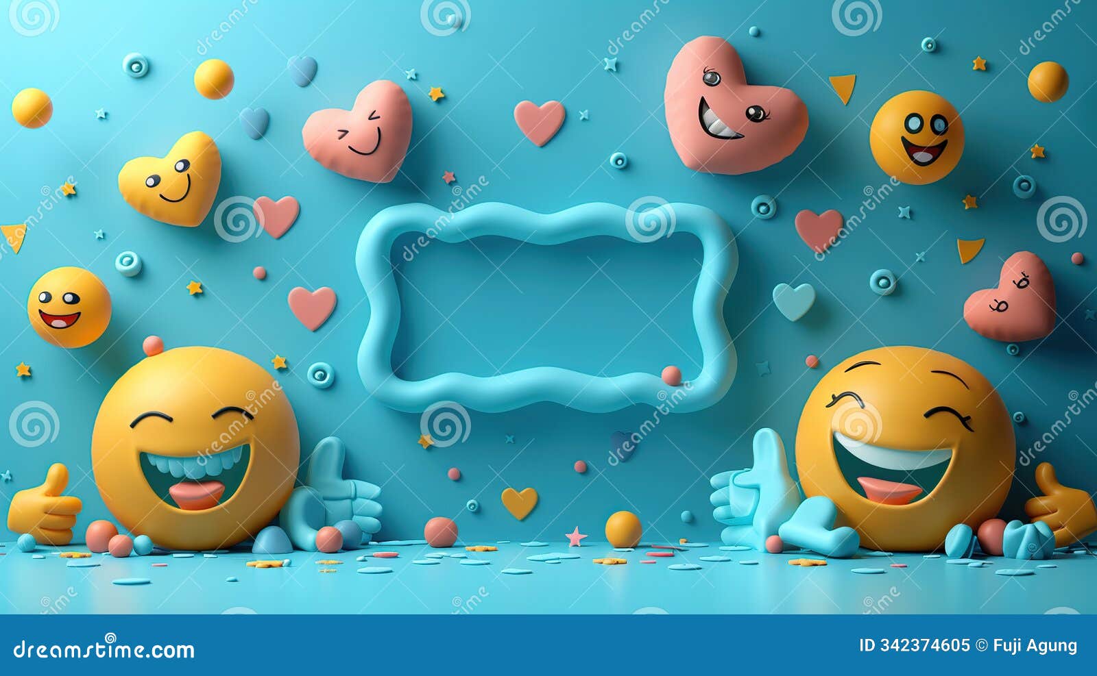 3D Render Of A Smiley Face Emoji With Finger On Lips, Secret, Hush ...