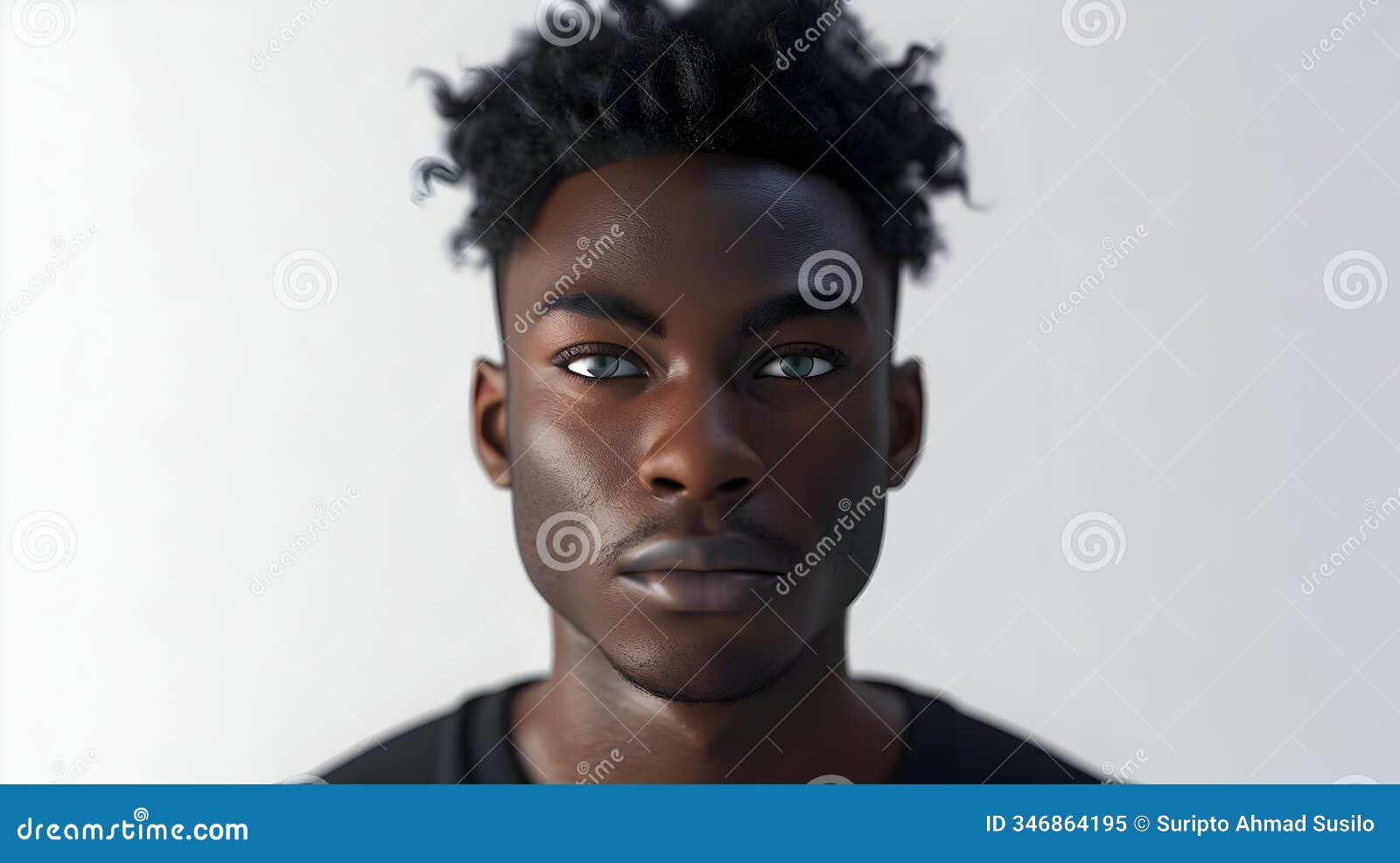 3D Render of a Young Man stock illustration. Illustration of portrait ...