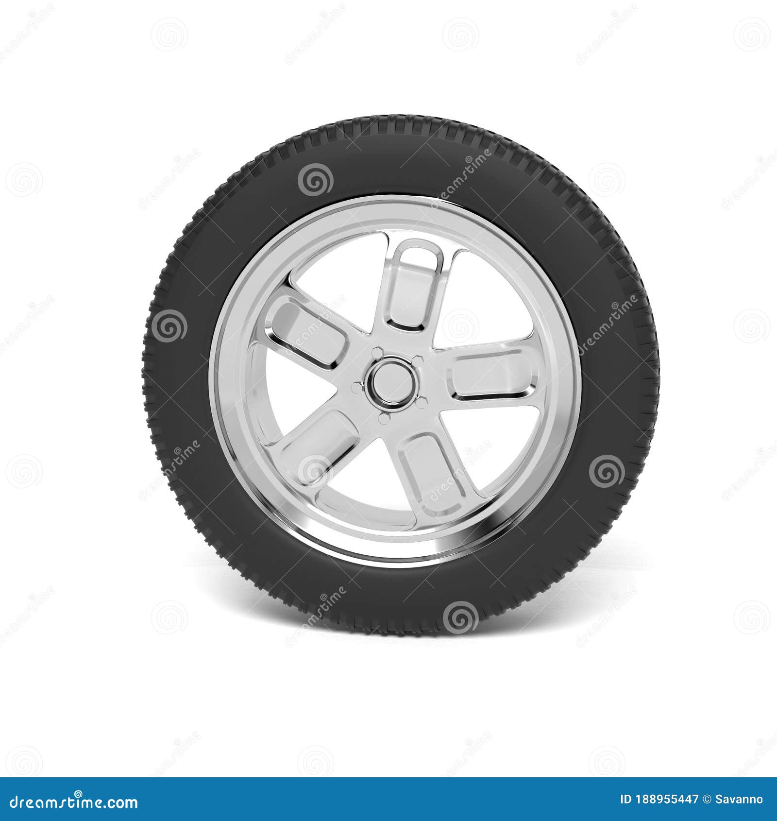 3d-renderafbeelding Van Autowiel Stock Illustratie - Illustration of ...