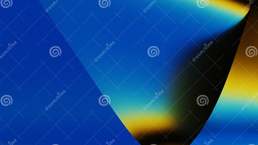 3D Rendered Abstract Blue and Gold Graphic Background Stock ...