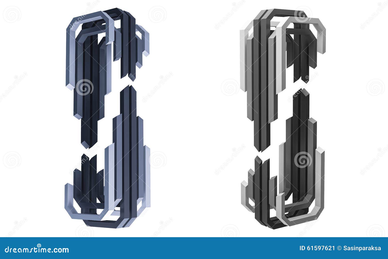 3d Rendered, Abstract Building Logo, Perspective View Stock ...