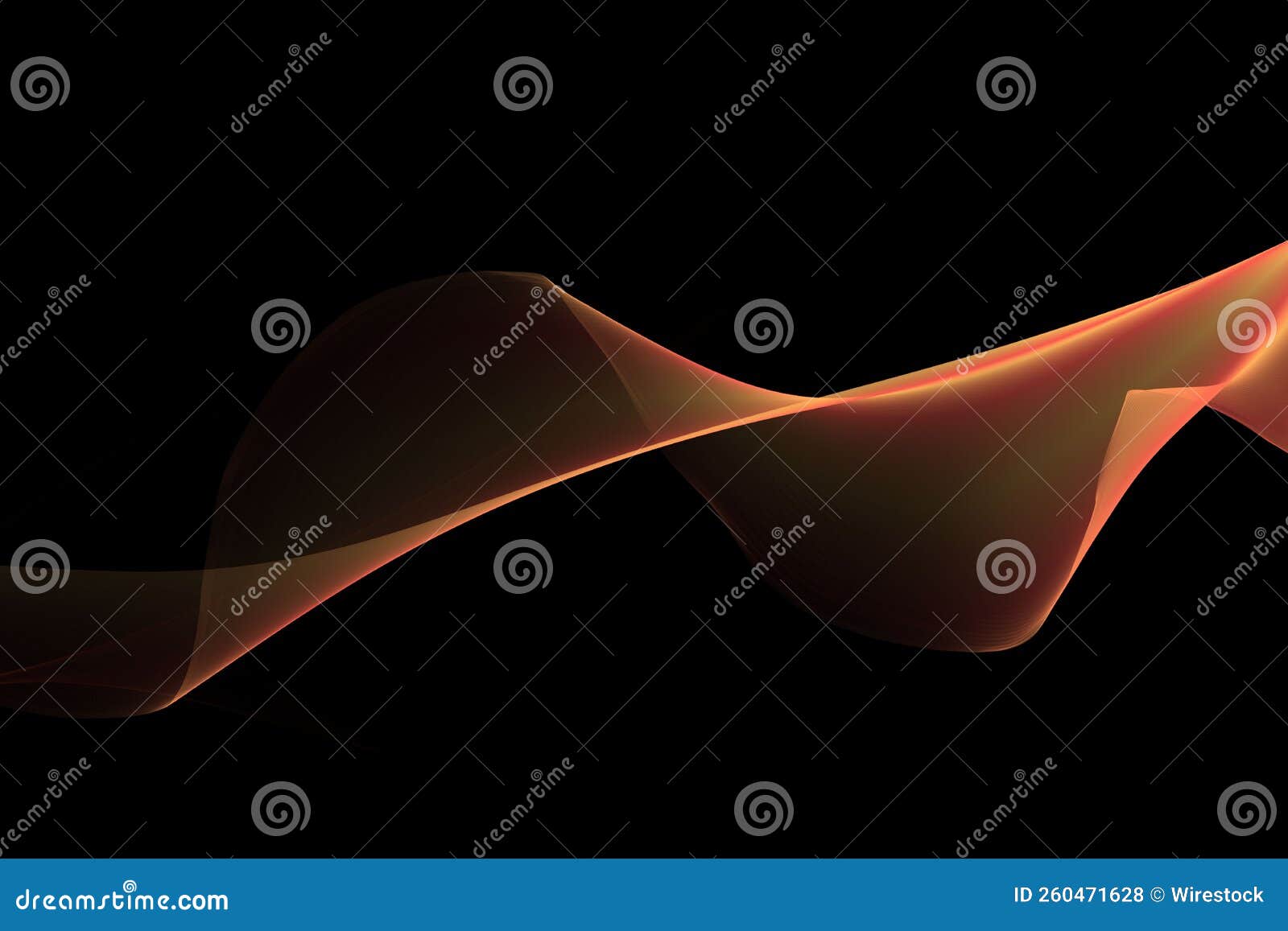 3D Rendered Abstract and Curvy Dynamic Effect on a Black Background ...