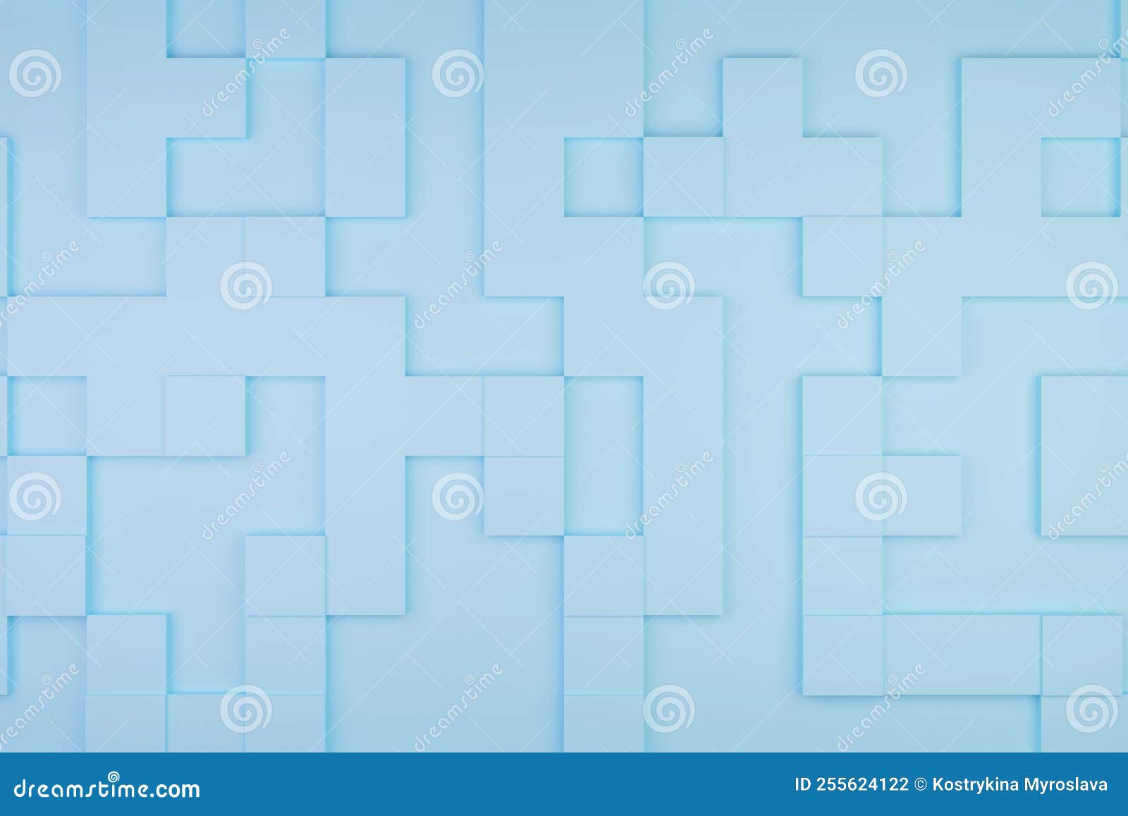 3d Rendered Abstract Cyan Blue Background with Square Shape Stock ...