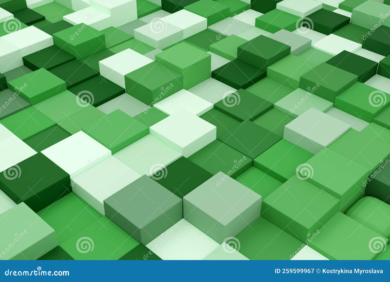 3d Rendered Abstract Green Background with Square Shape Stock ...