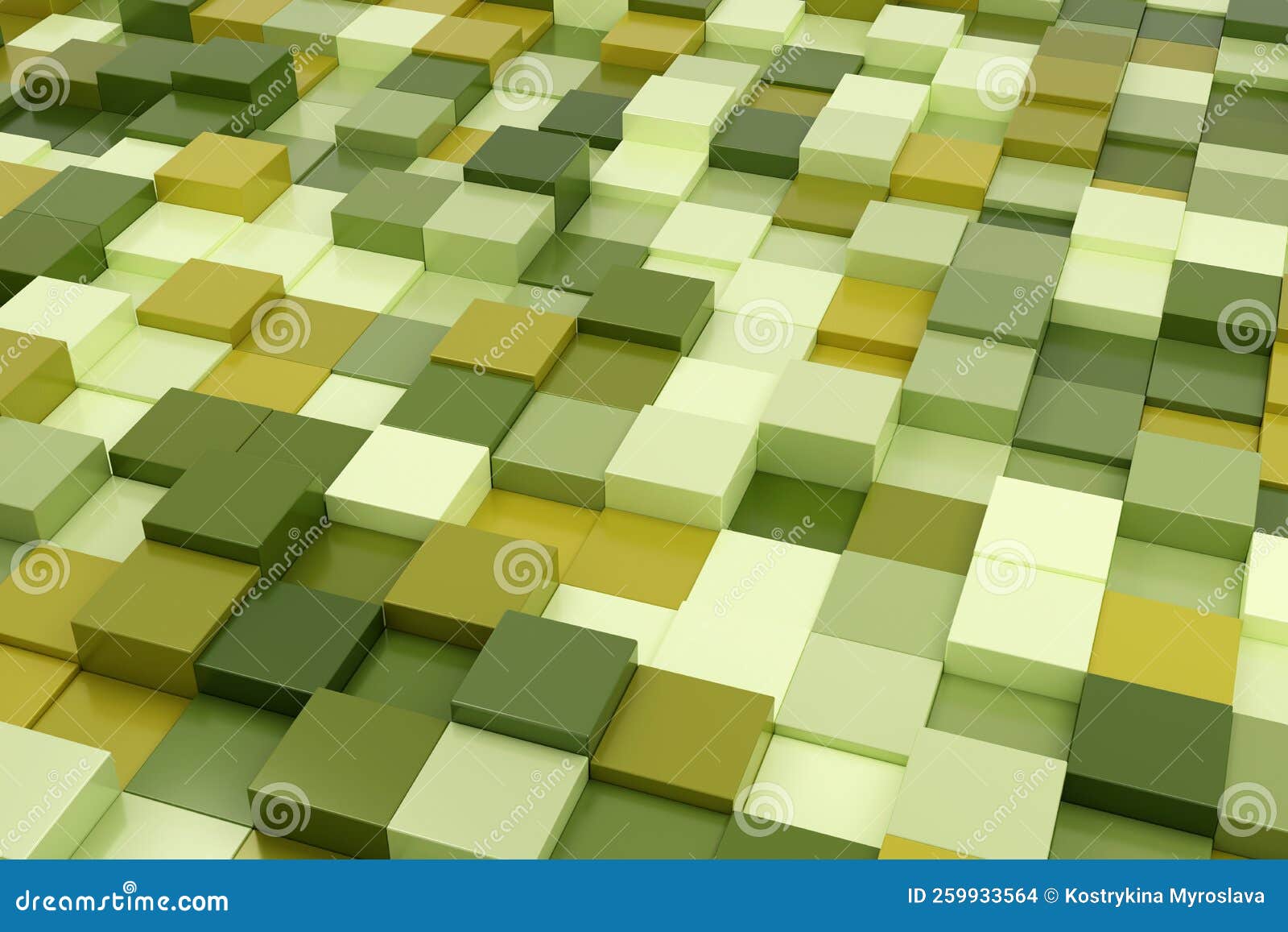 3d Rendered Abstract Green Background with Square Shape Stock ...